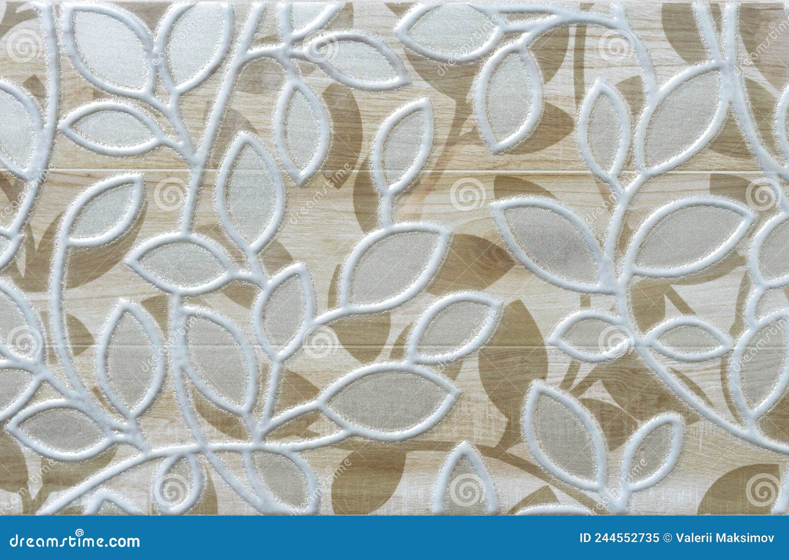 Ceramic Tiles with Plant Pattern. Tile Background for Design Stock ...