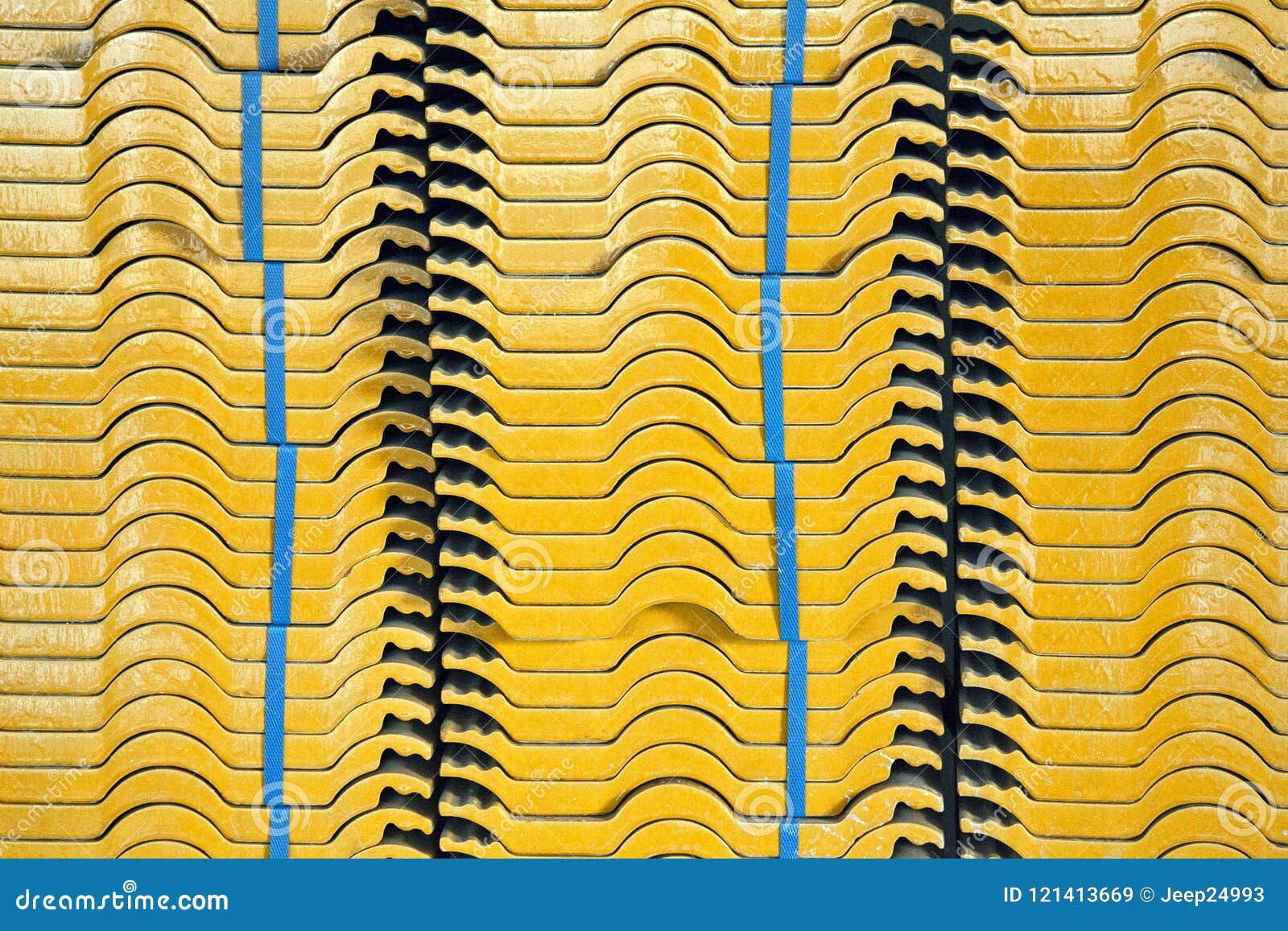 Ceramic Tiles in a Stack on a Construction Site with a Brand New Stock ...
