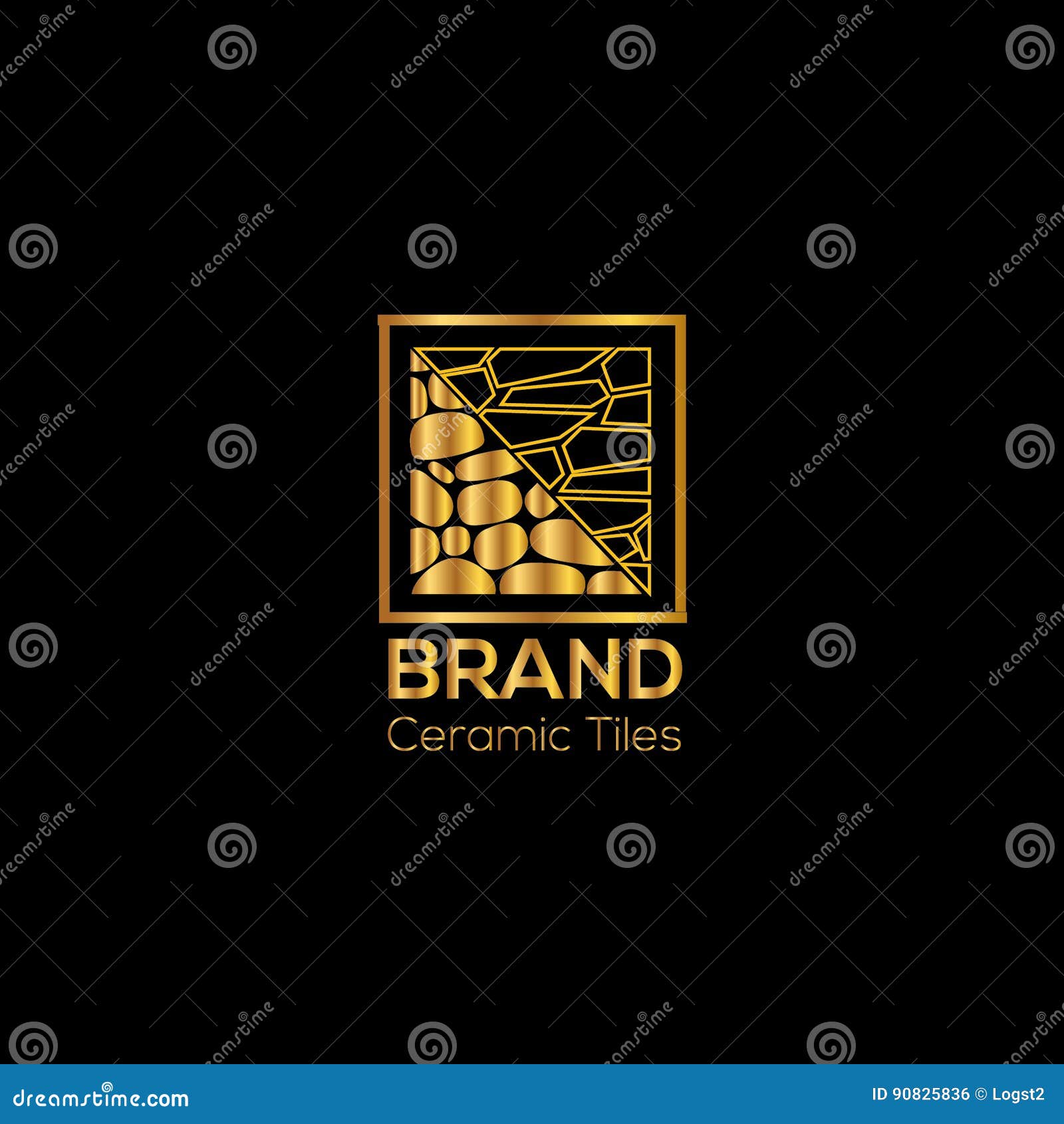 Ceramic Tiles Vector Logo Design Template Stock Vector - Illustration ...