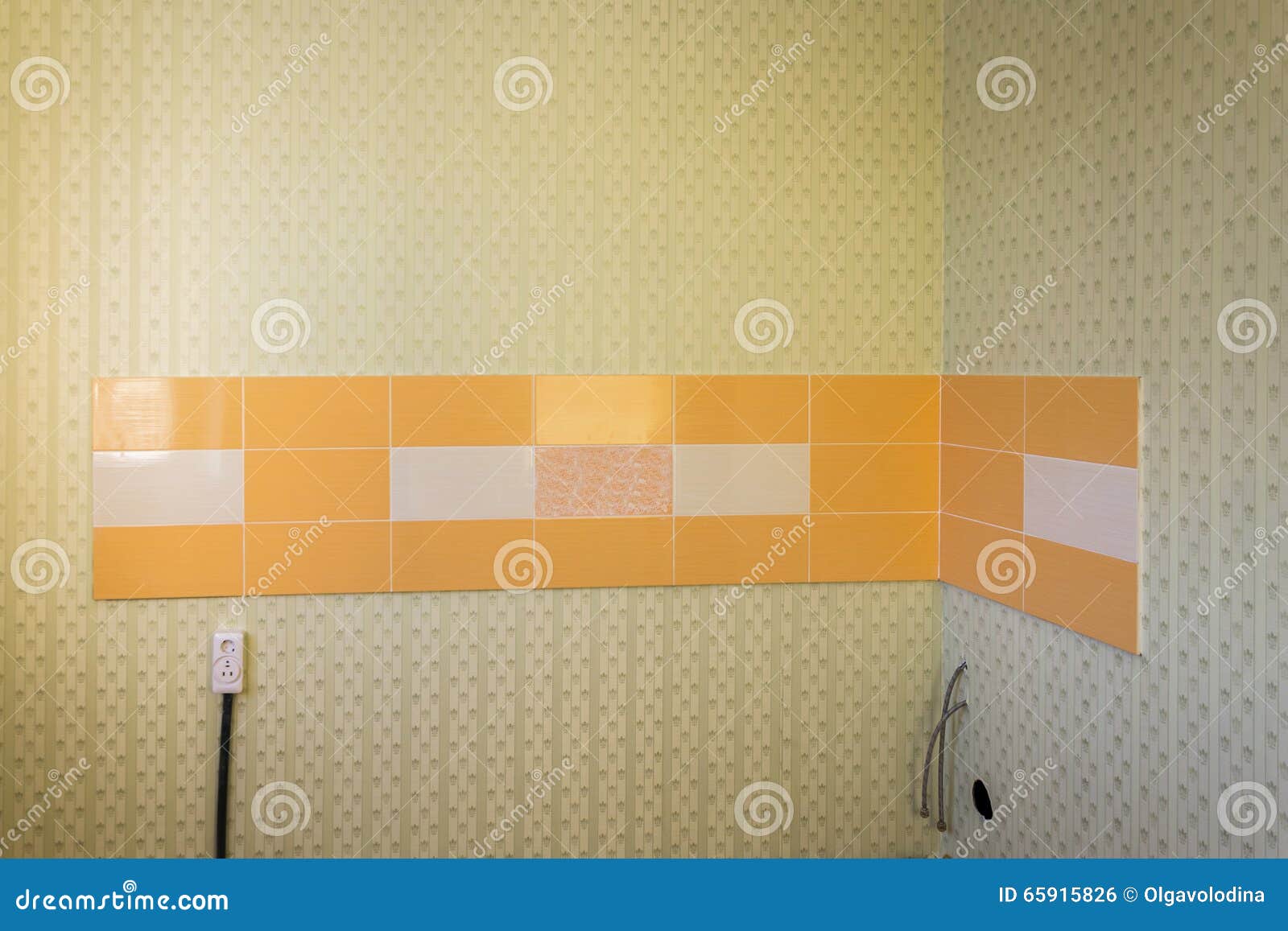Ceramic Tiles on a Wall after Repair Stock Photo - Image of repair ...