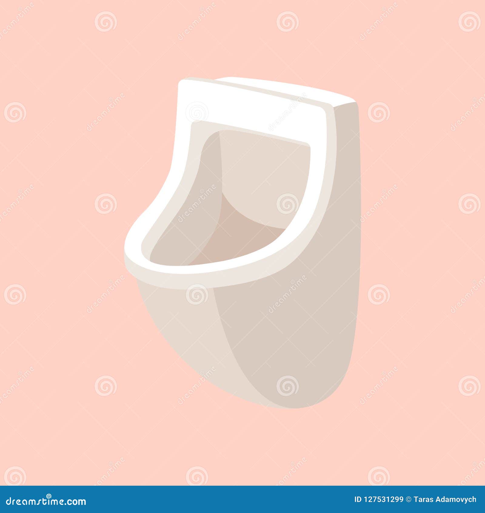Ceramic Urinal Vector Illustration Flat Style Stock Vector ...
