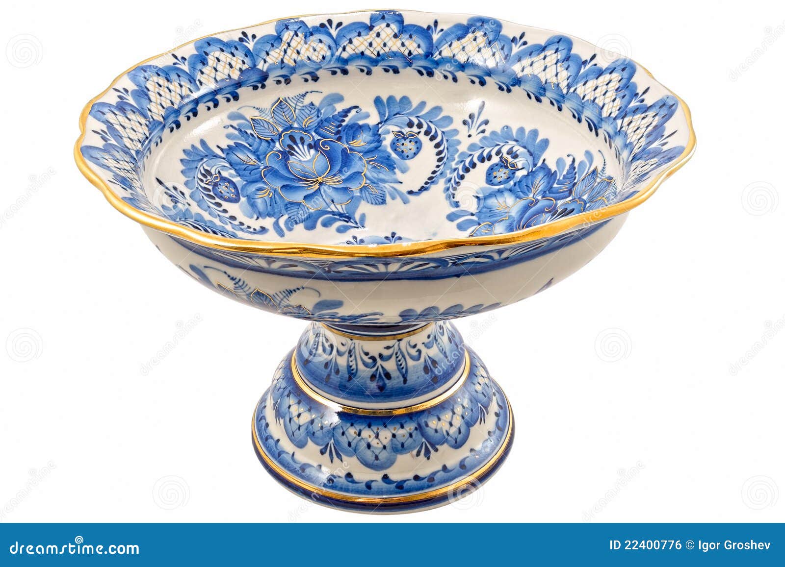 Ceramic Vase with Gzhel Painting Stock Photo - Image of brand, russian ...