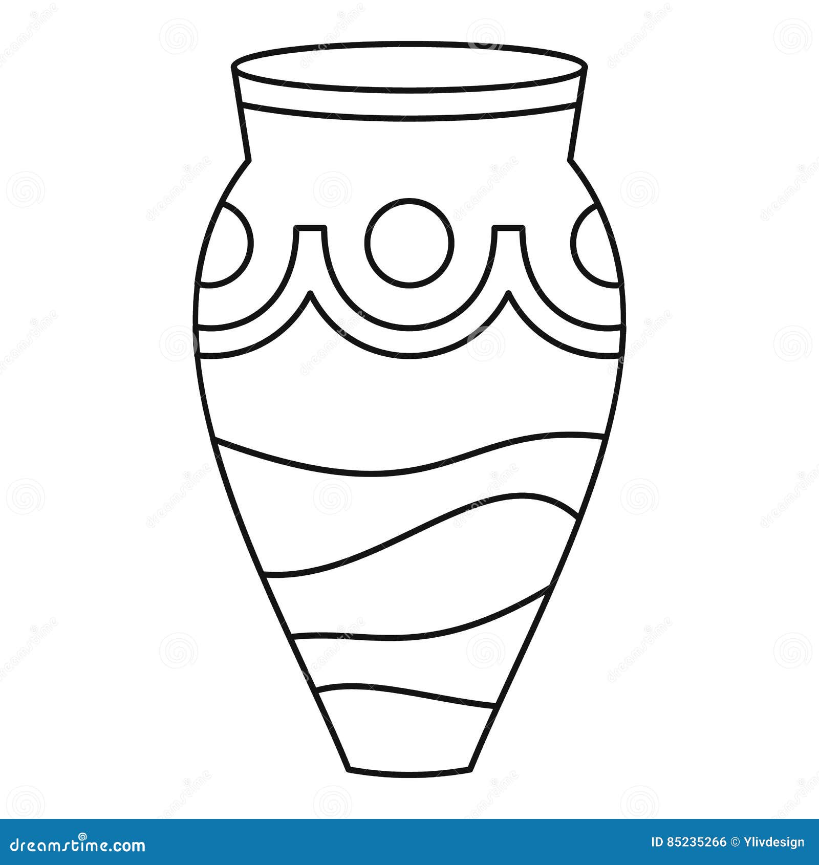 Vase Icon Set, Pottery Collection On White Background With Shadow ...