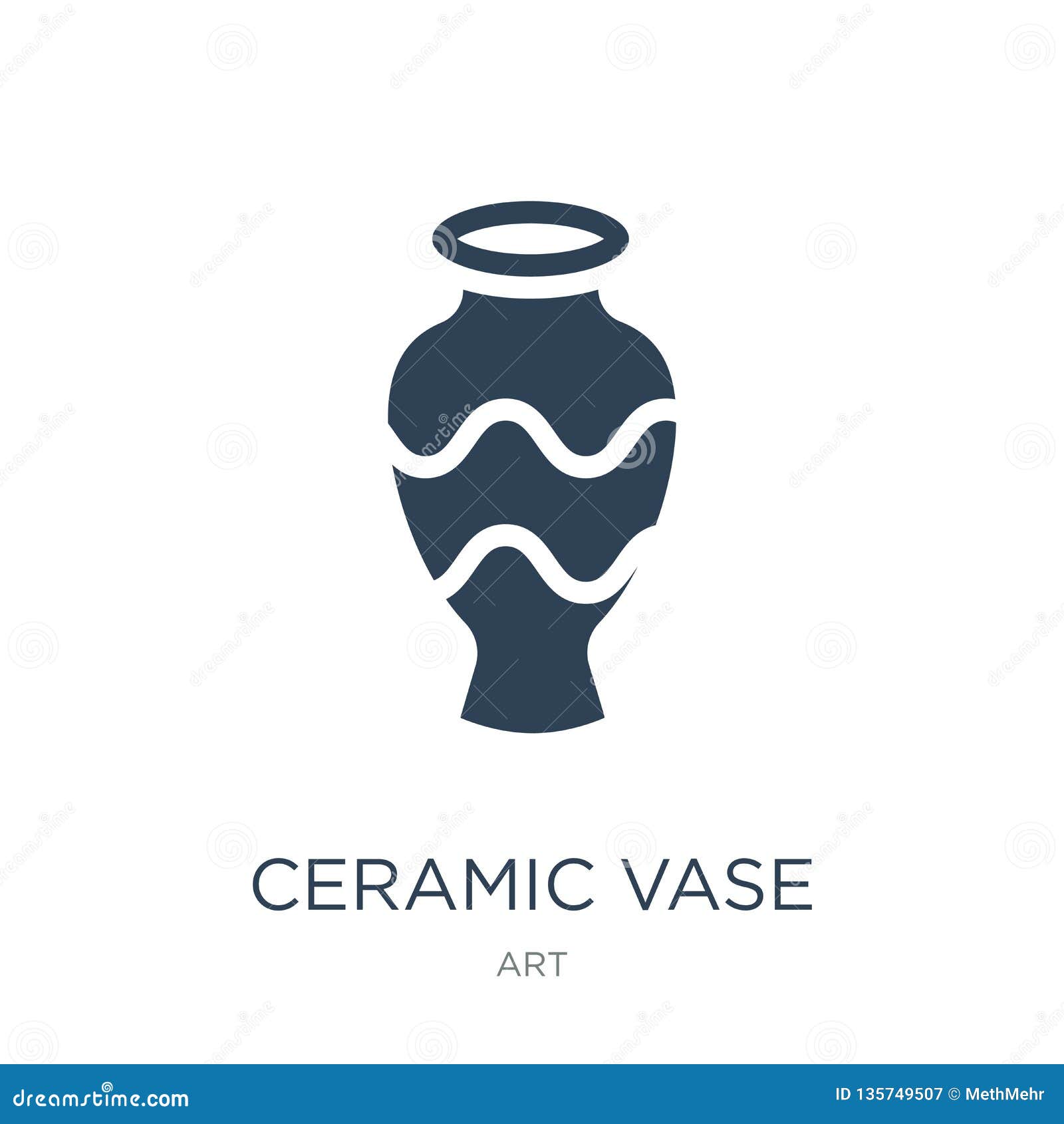 Ceramic Vase Icon in Trendy Design Style. Ceramic Vase Icon Isolated on ...