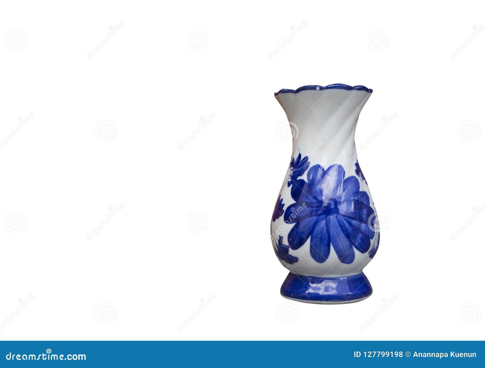 Ceramic Vase Paint Isolated Stock Photo - Image of craft, floral: 127799198