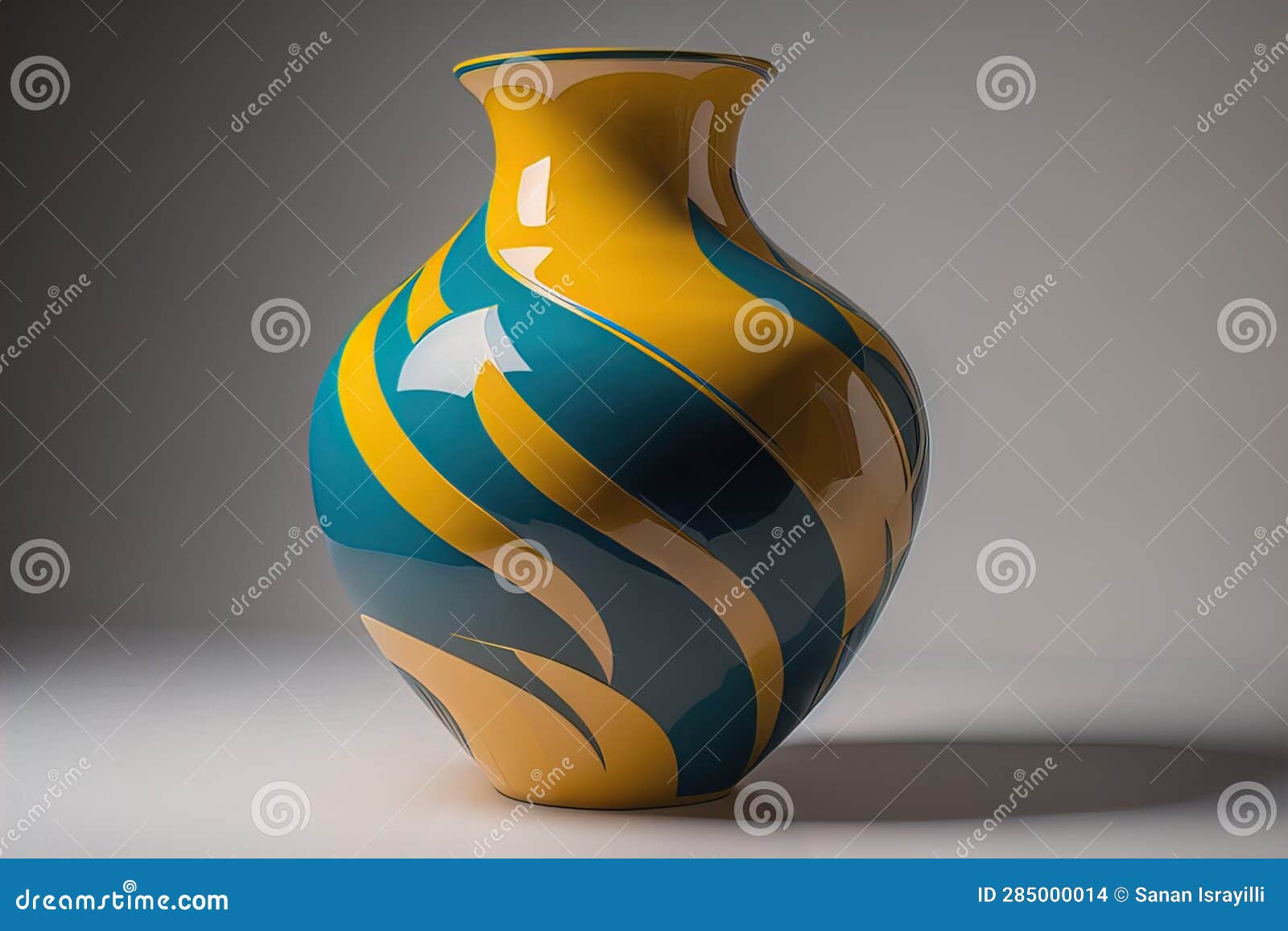 Ceramic Vase on a Solid Color Background. Ai Generative Stock ...