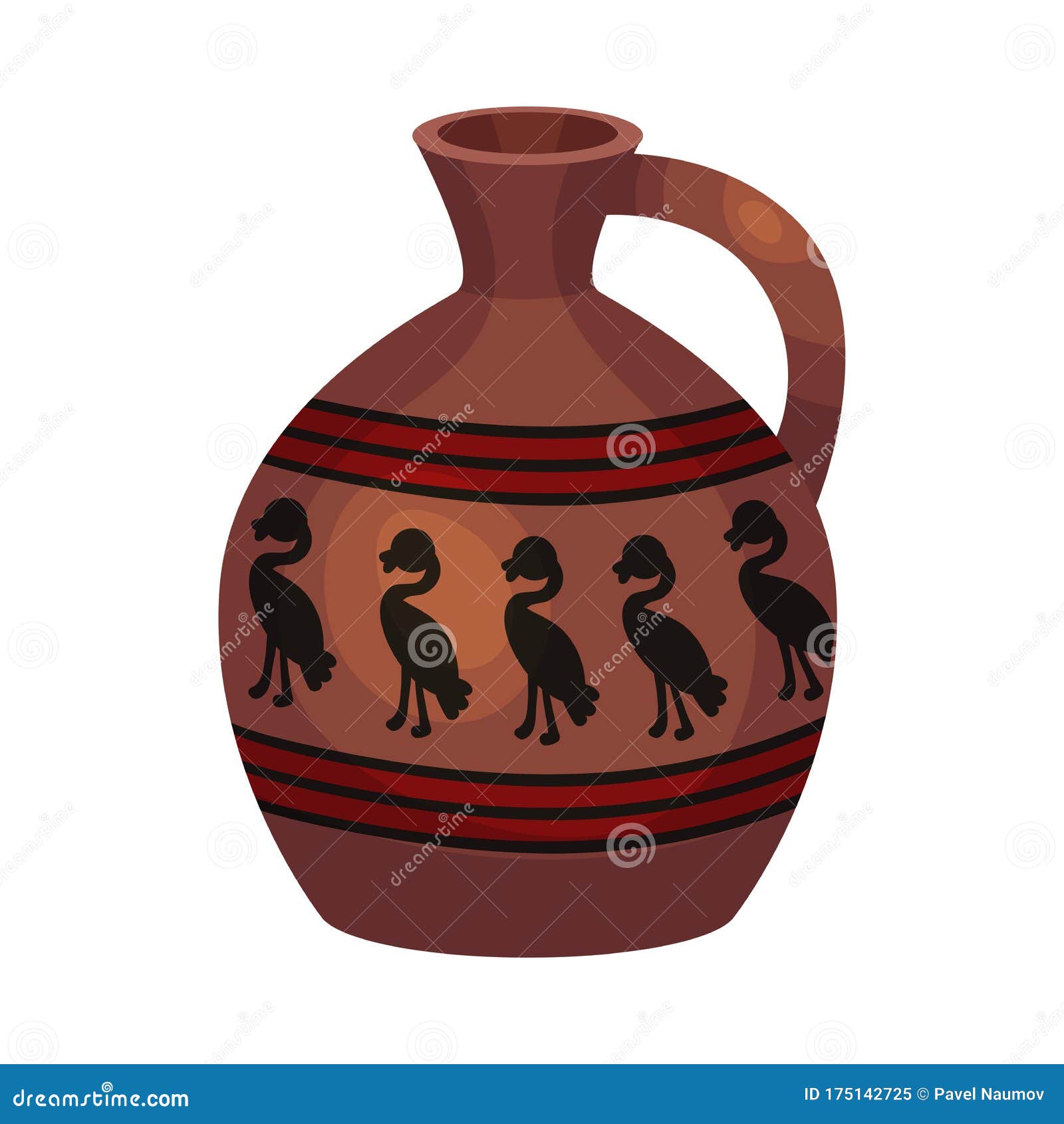 Ceramic Vessel or Container for Interior and Kitchen Use Vector ...