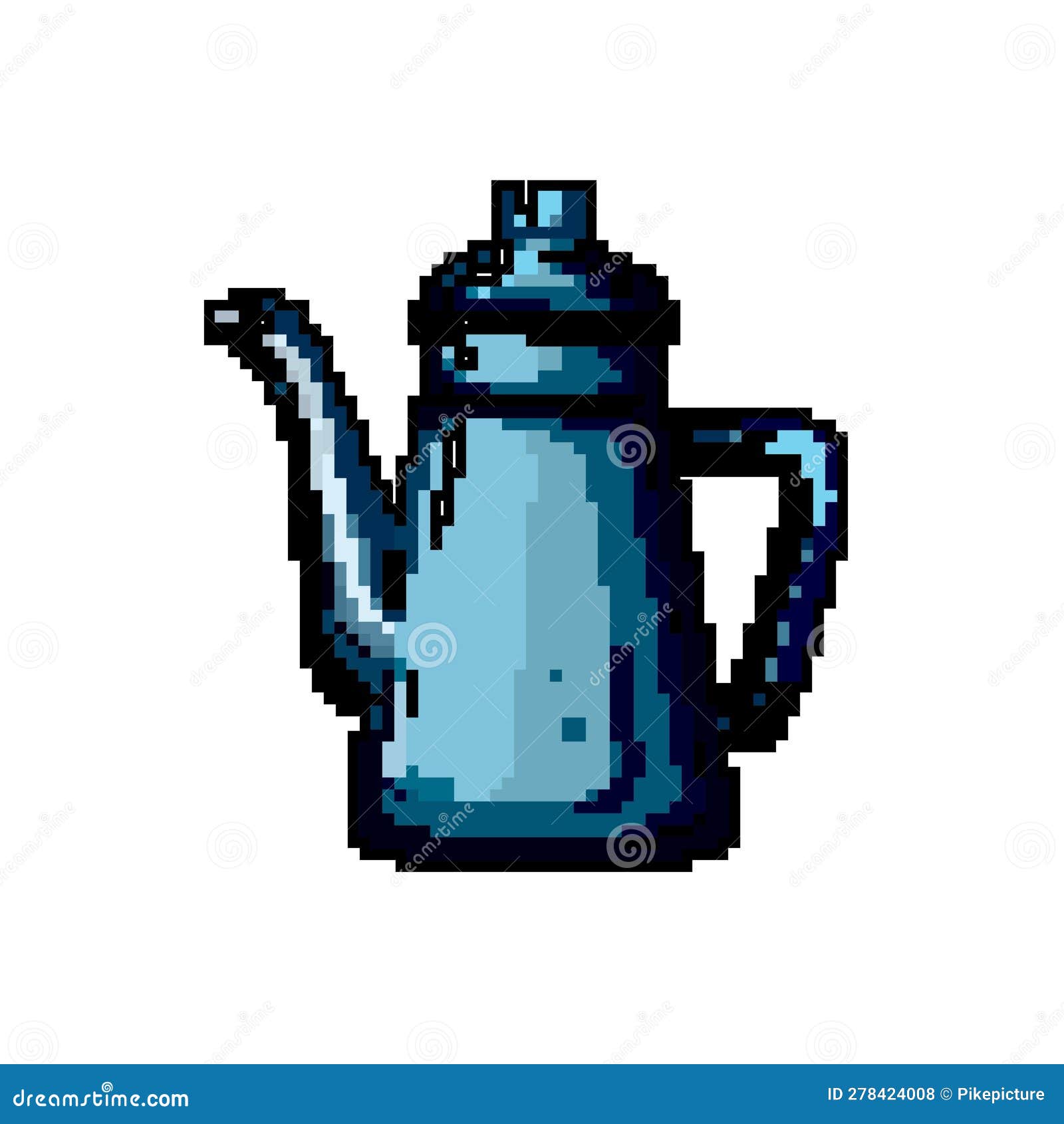 Ceramic Vintage Teapot Game Pixel Art Vector Illustration Stock Vector ...