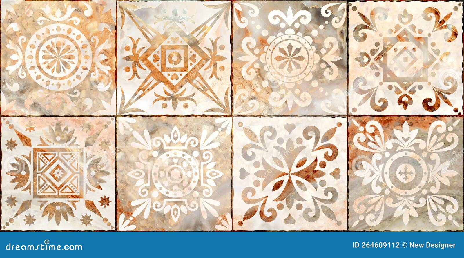 Ceramic Wall Tile Decor with Multi Color Continuous Joint Design. Also ...