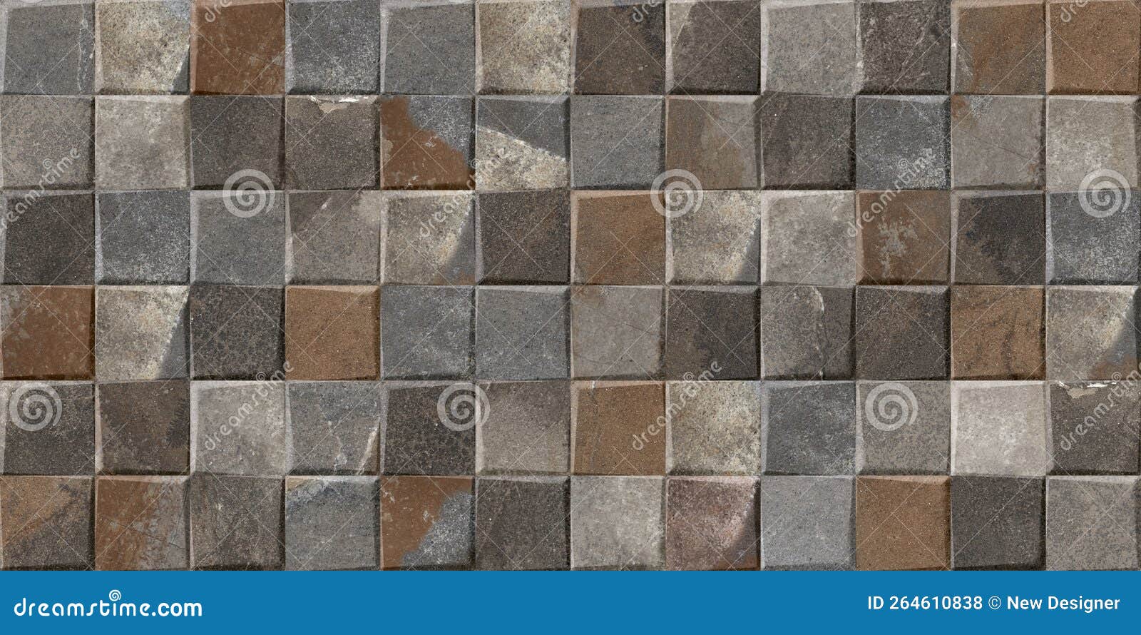 Ceramic Wall Tile Decor with Multi Color Continuous Joint Design. Also ...