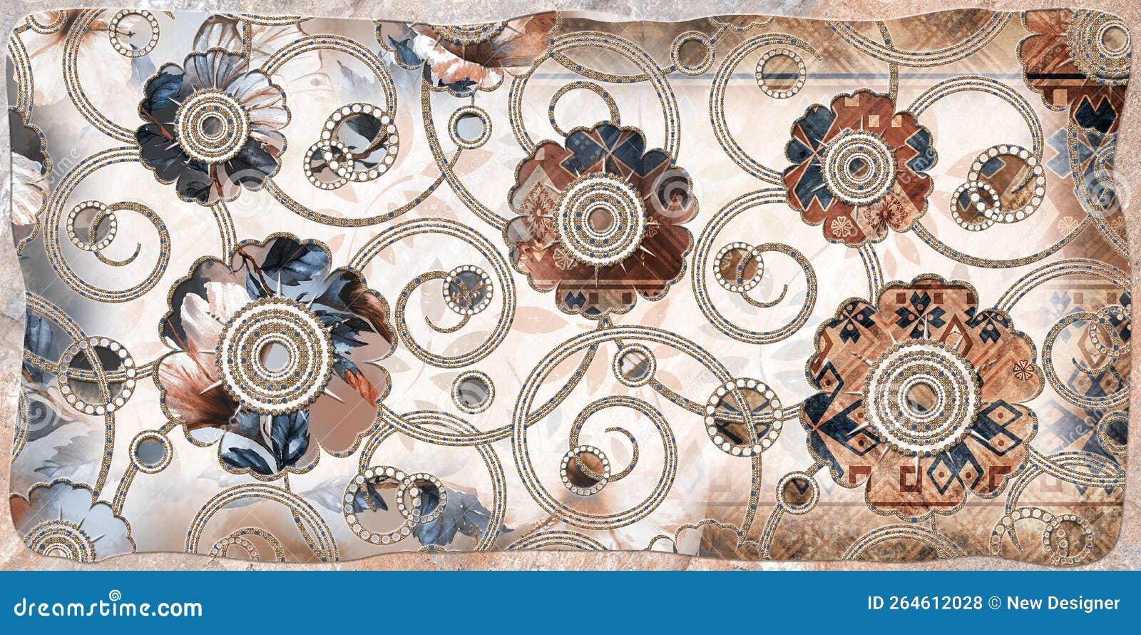 Ceramic Wall Tile Decor with Multi Color Continuous Joint Design. Also ...