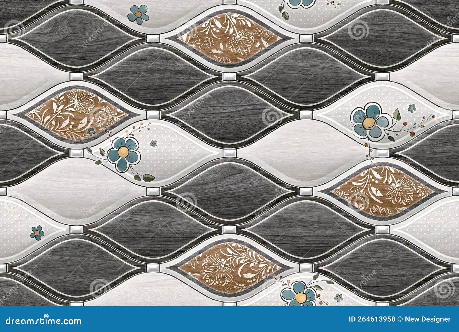 Ceramic Wall Tile Decor with Multi Color Continuous Joint Design. Also ...