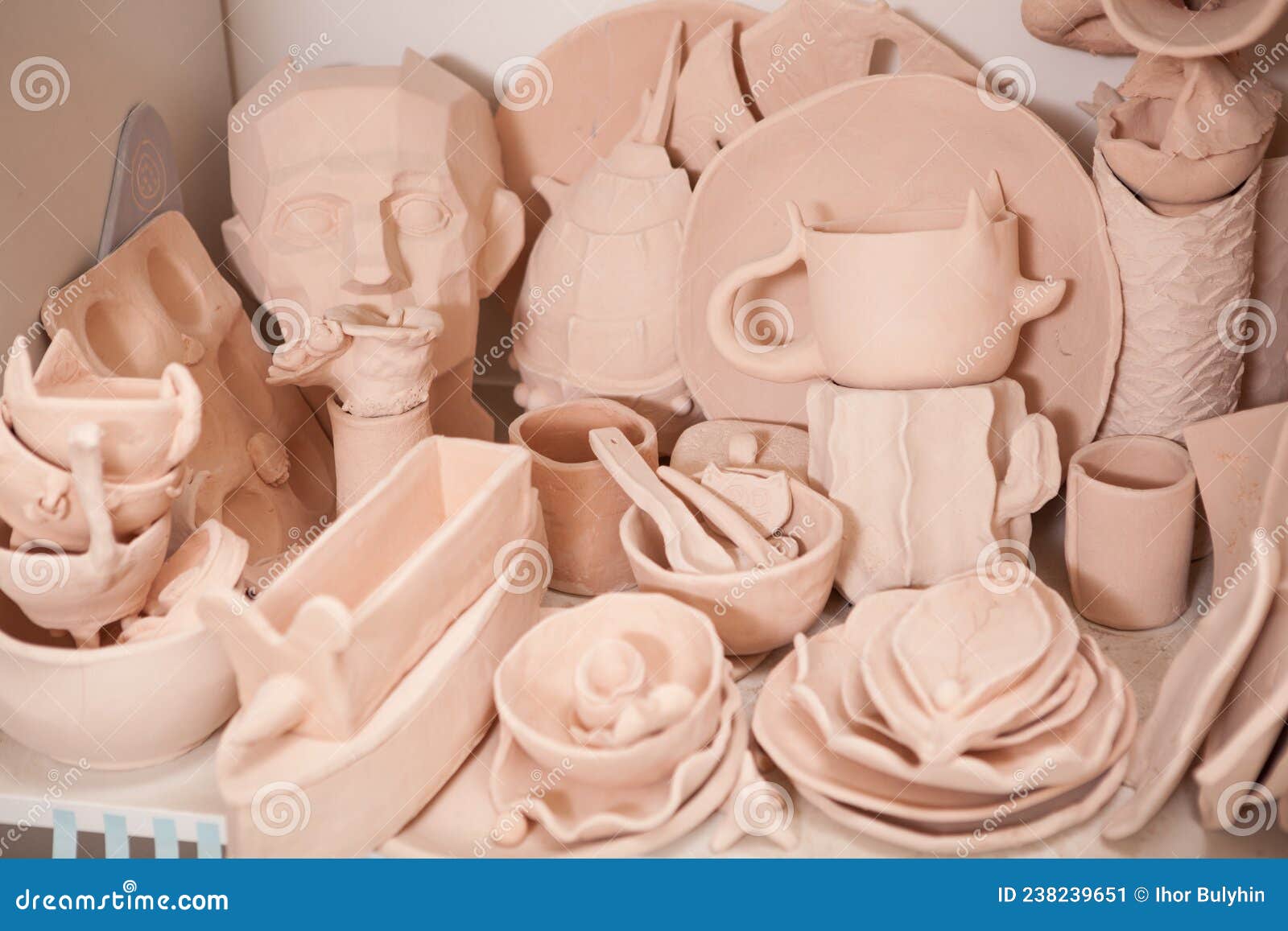 Ceramic Ware at Art Workshop Stock Image - Image of ware, creativity ...