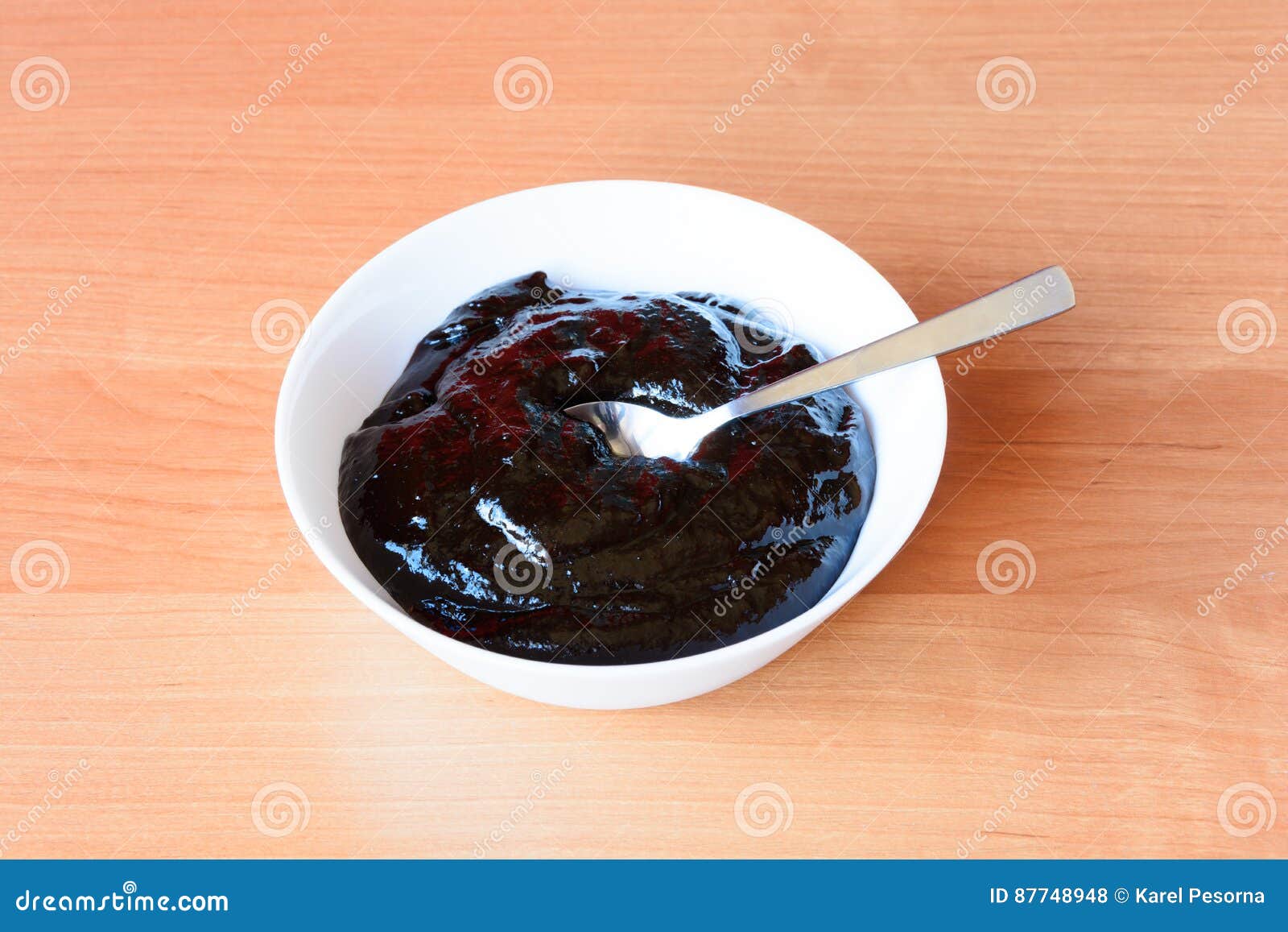 Ceramic White Bowl with Sweet Jam Stock Photo - Image of berry, ceramic ...