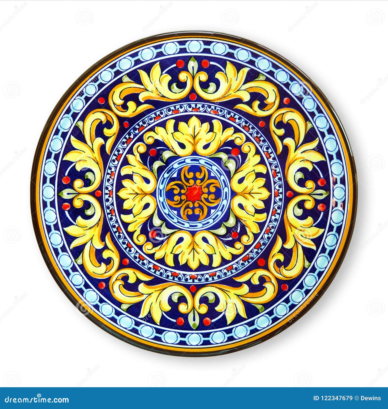 Ceramics Decorative Plates, Islamic Plate with Mandala Pattern, View ...