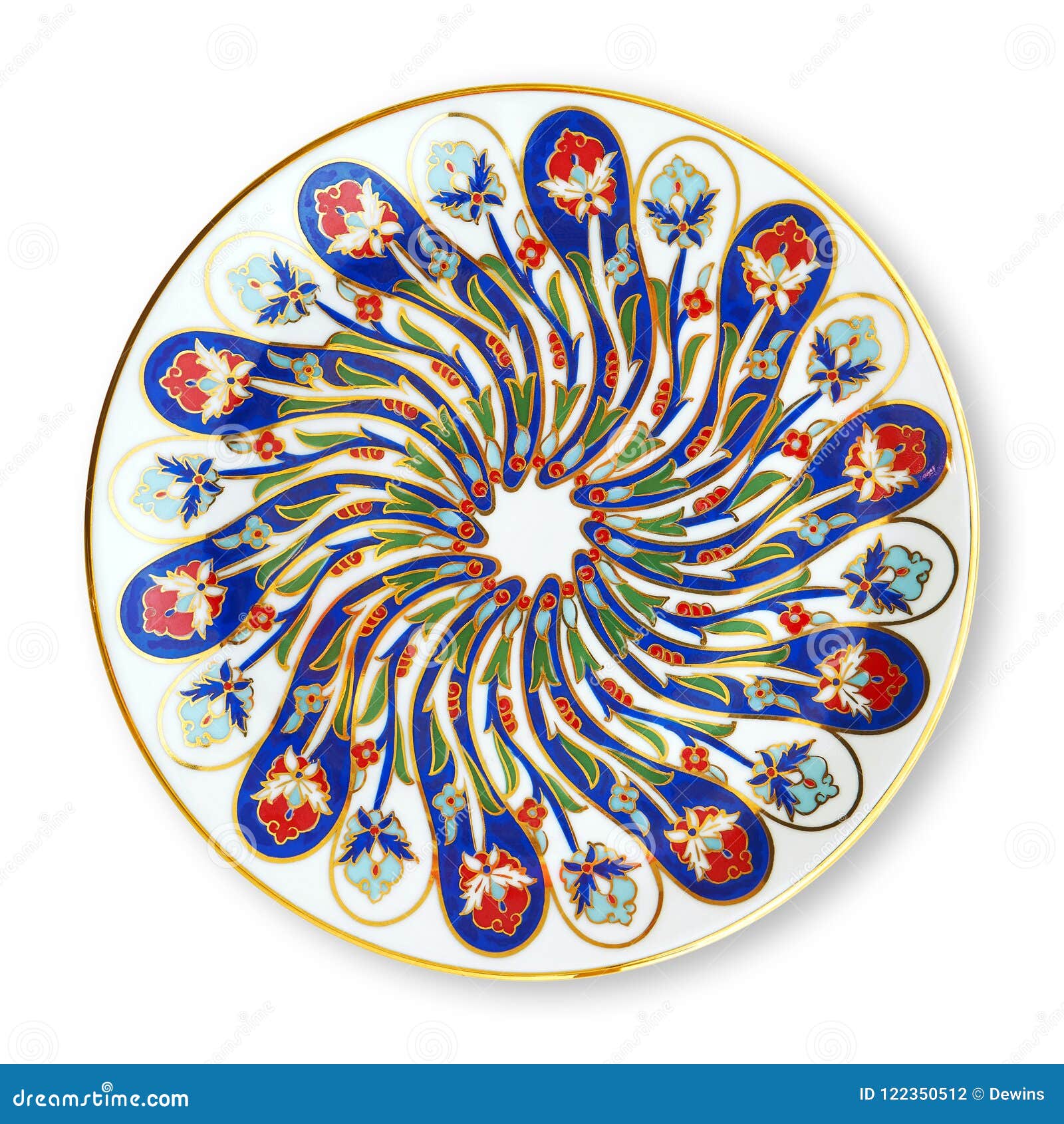 Ceramics Decorative Plates, Islamic Plate with Mandala Pattern, View ...