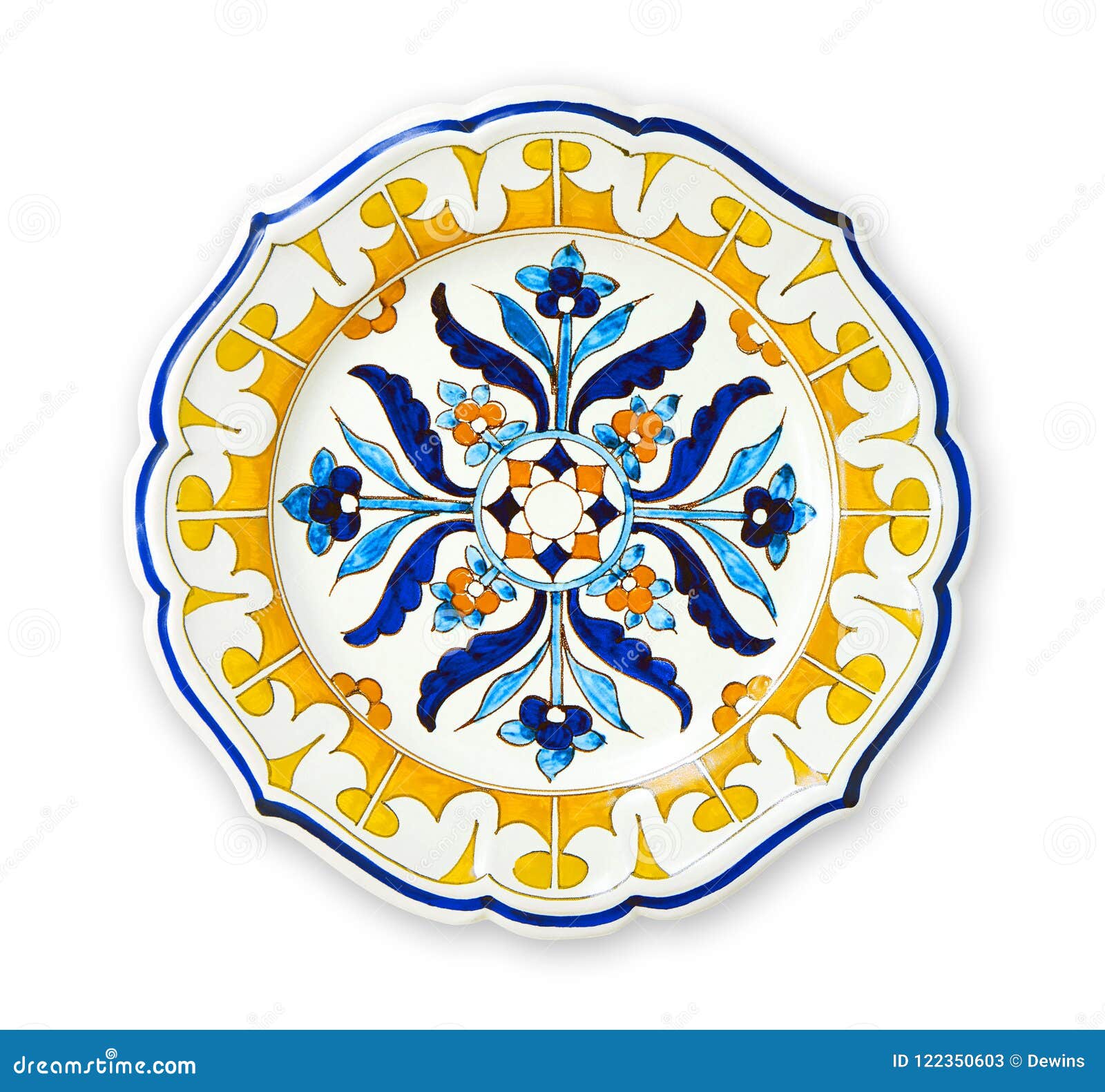 Ceramics Decorative Plates, Islamic Plate with Mandala Pattern, View ...