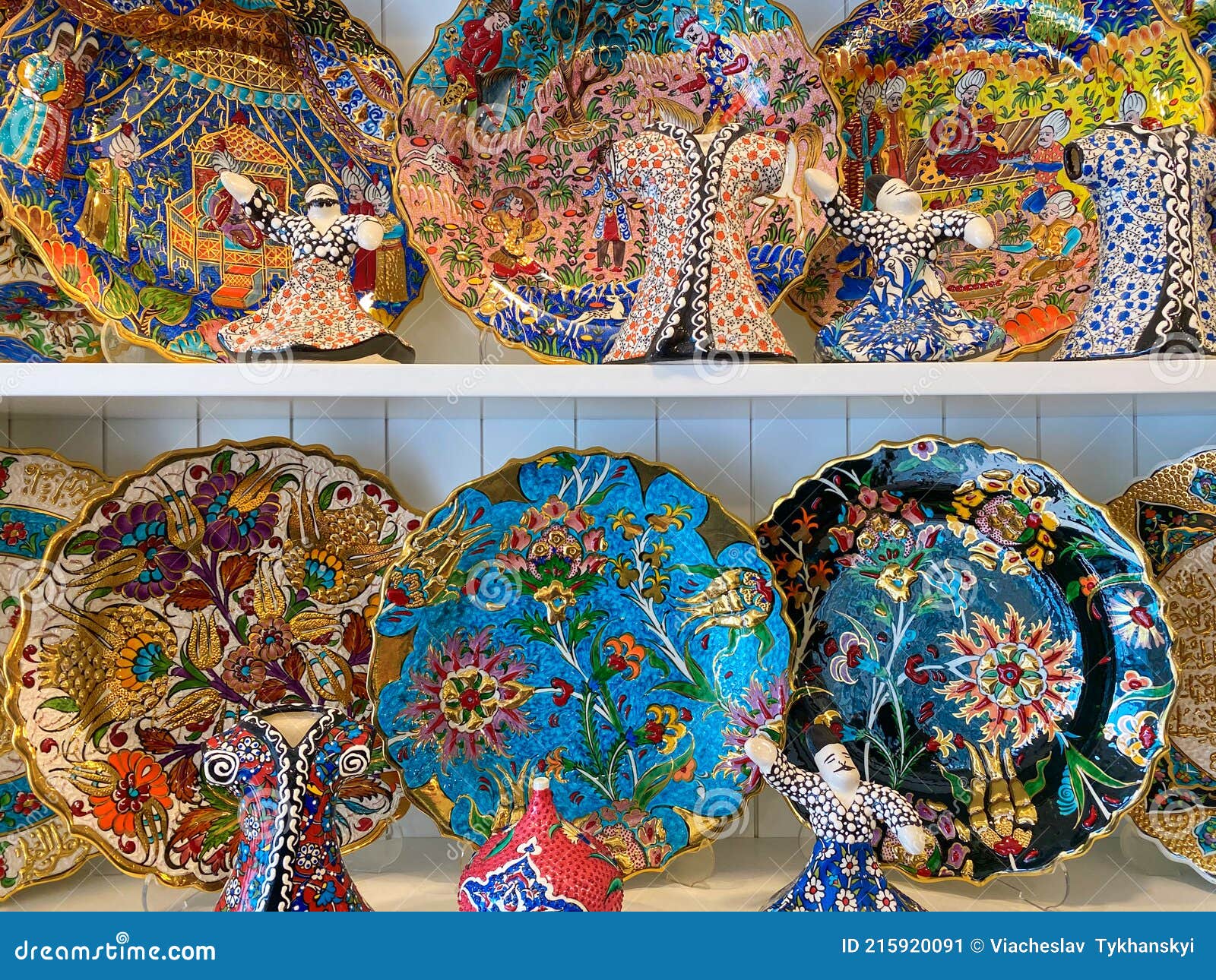 Ceramics Decorative Plates, Islamic Plate with Mandala Pattern, View ...