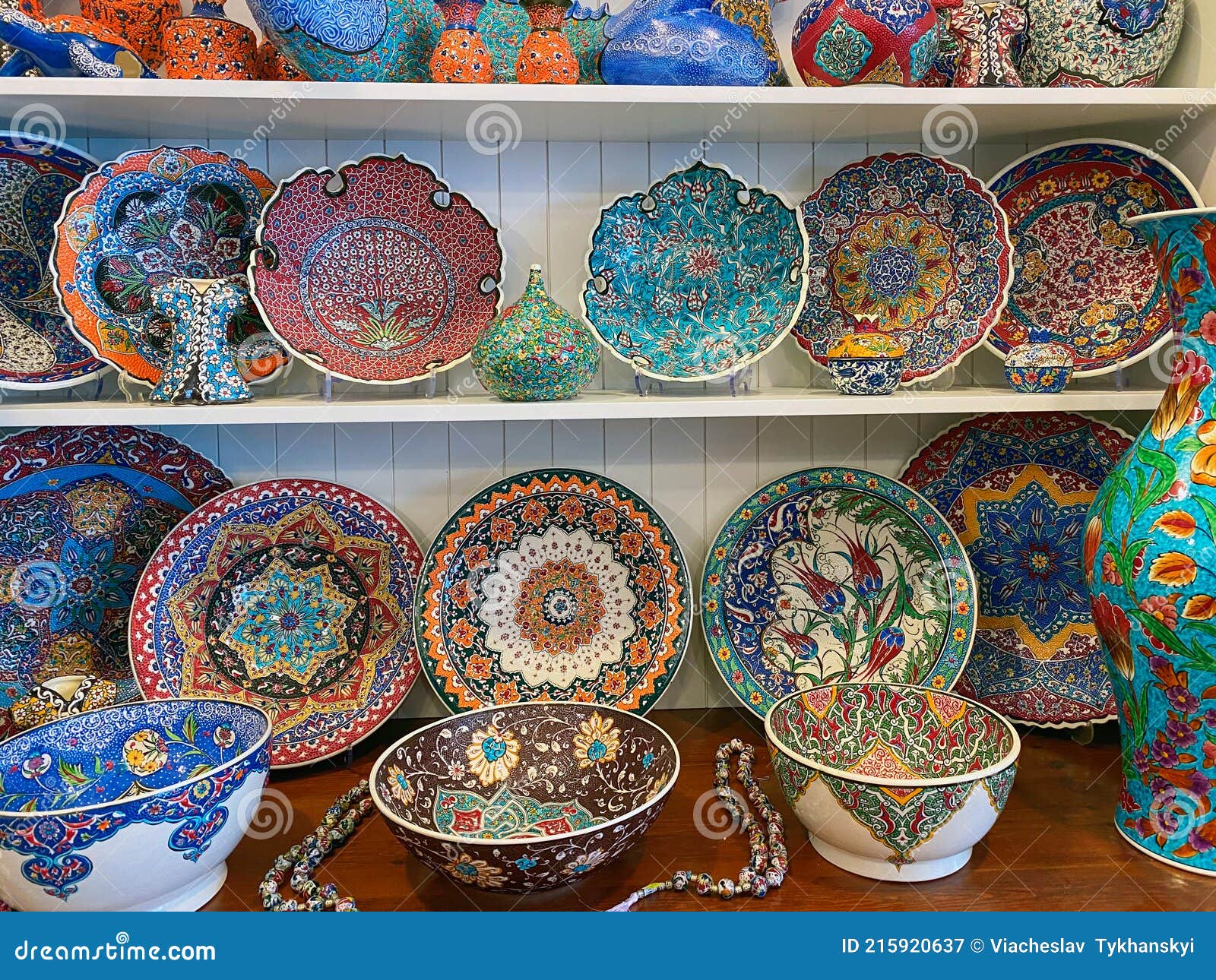 Ceramics Decorative Plates, Islamic Plate with Mandala Pattern, View ...