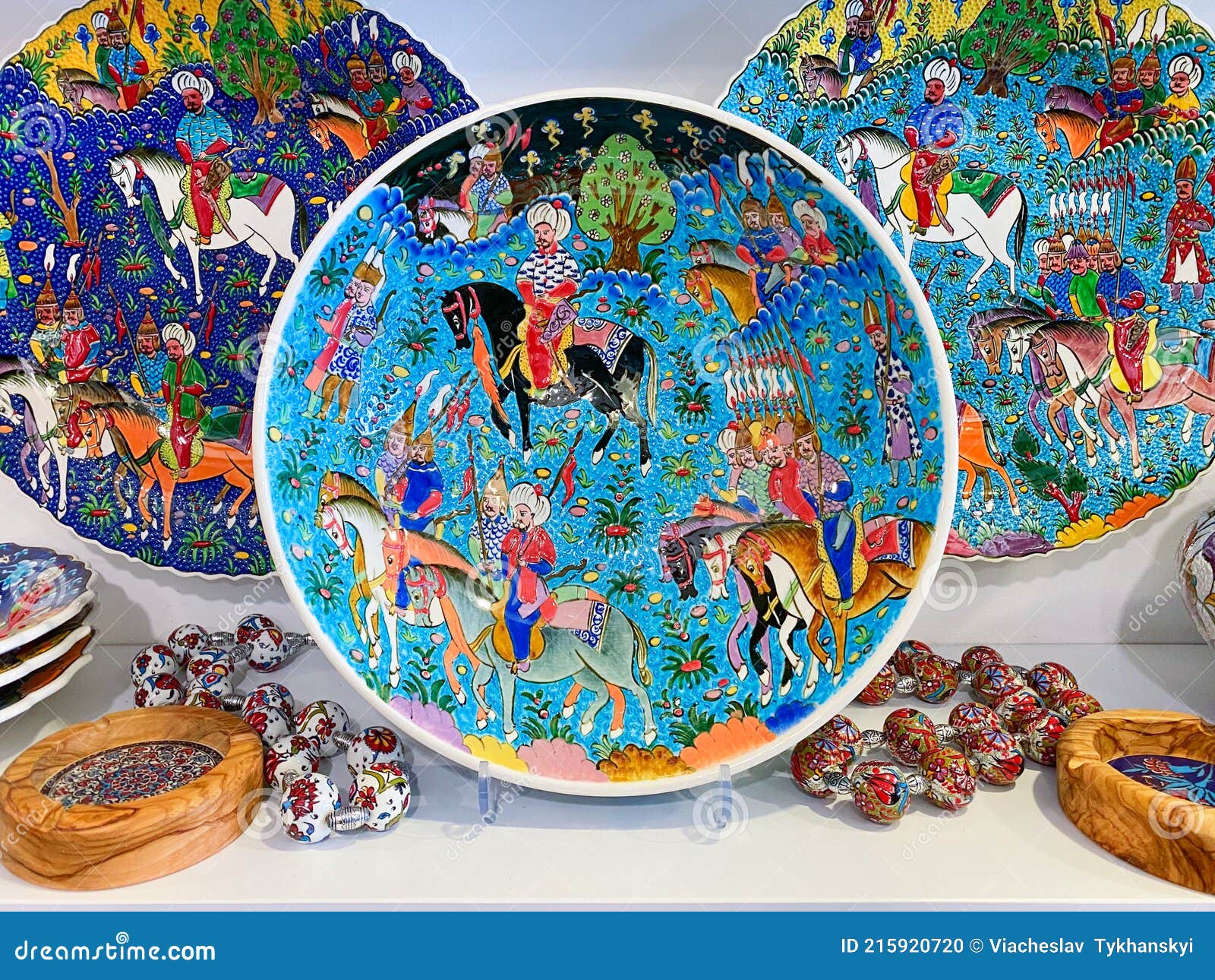 Ceramics Decorative Plates, Islamic Plate with Mandala Pattern, View ...