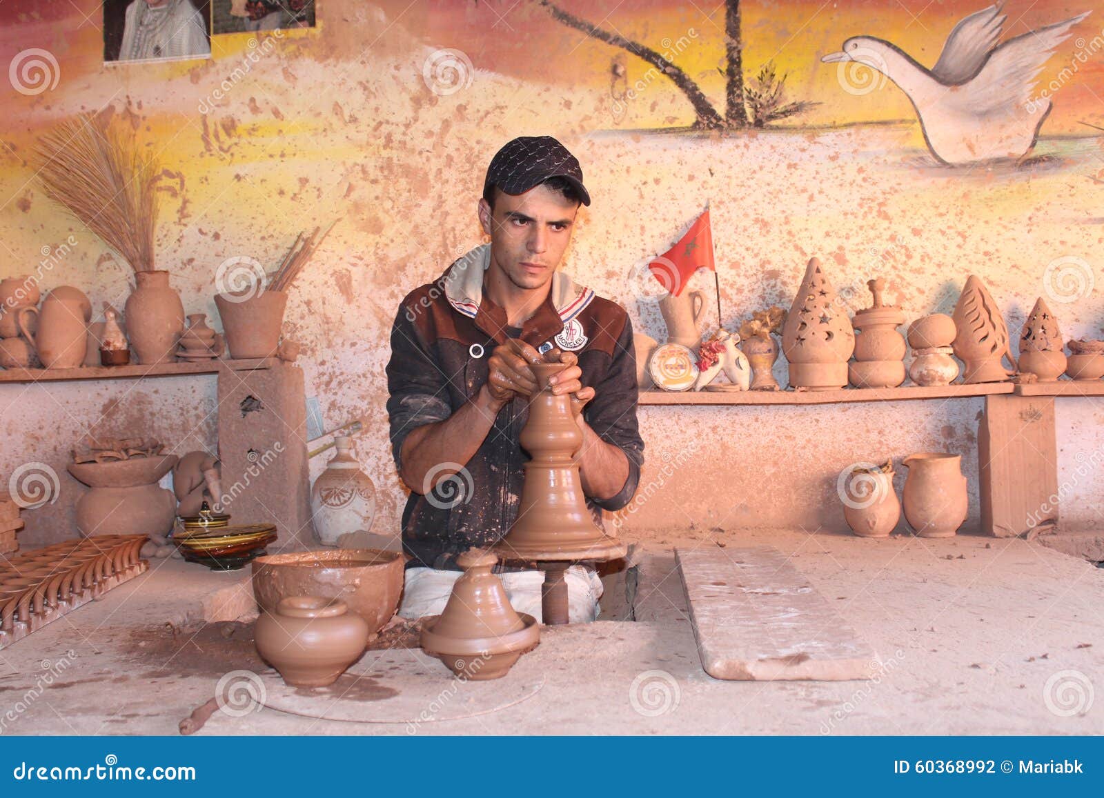 Ceramics. Manual Production. a Man at Work Editorial Photography ...