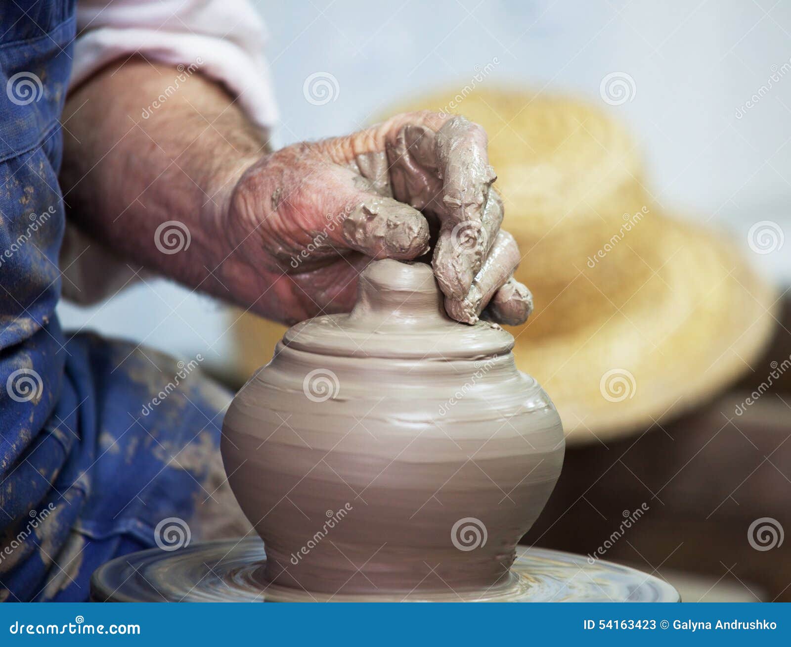 Ceramist stock image. Image of clay, spinning, soft, tool - 54163423