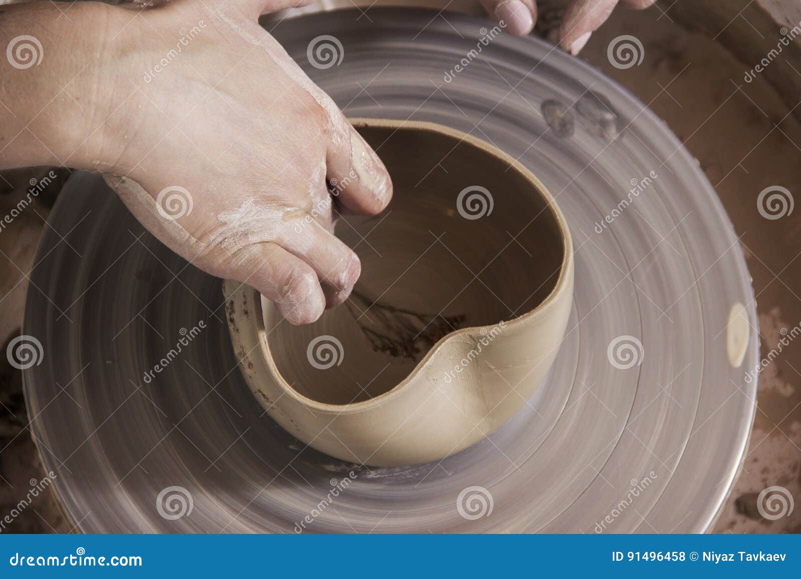 Ceramist at Work in Her Workshop Stock Photo - Image of create, craft ...