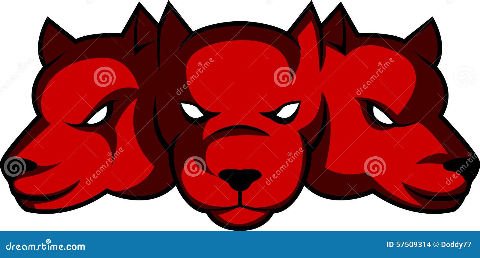 Cerberus Head Logo stock vector. Illustration of canine - 57509314