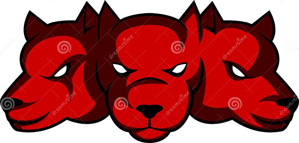 Cerberus Head Logo stock vector. Illustration of canine - 57509314