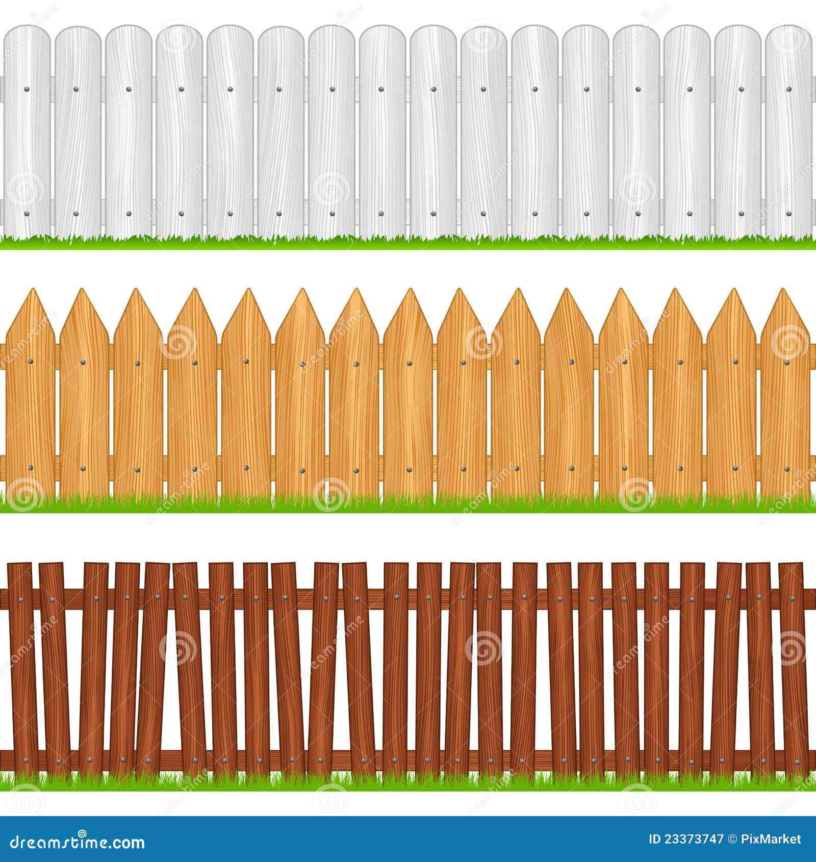 Cerca de madera ilustración del vector. Ilustración de resorte - 23373747