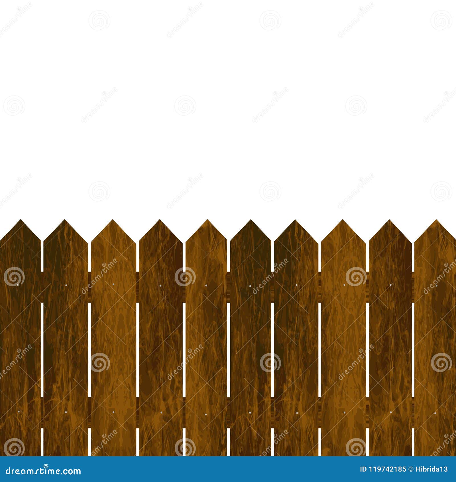 Cerca De Madera En Un Fondo Blanco Ilustración del Vector - Ilustración ...