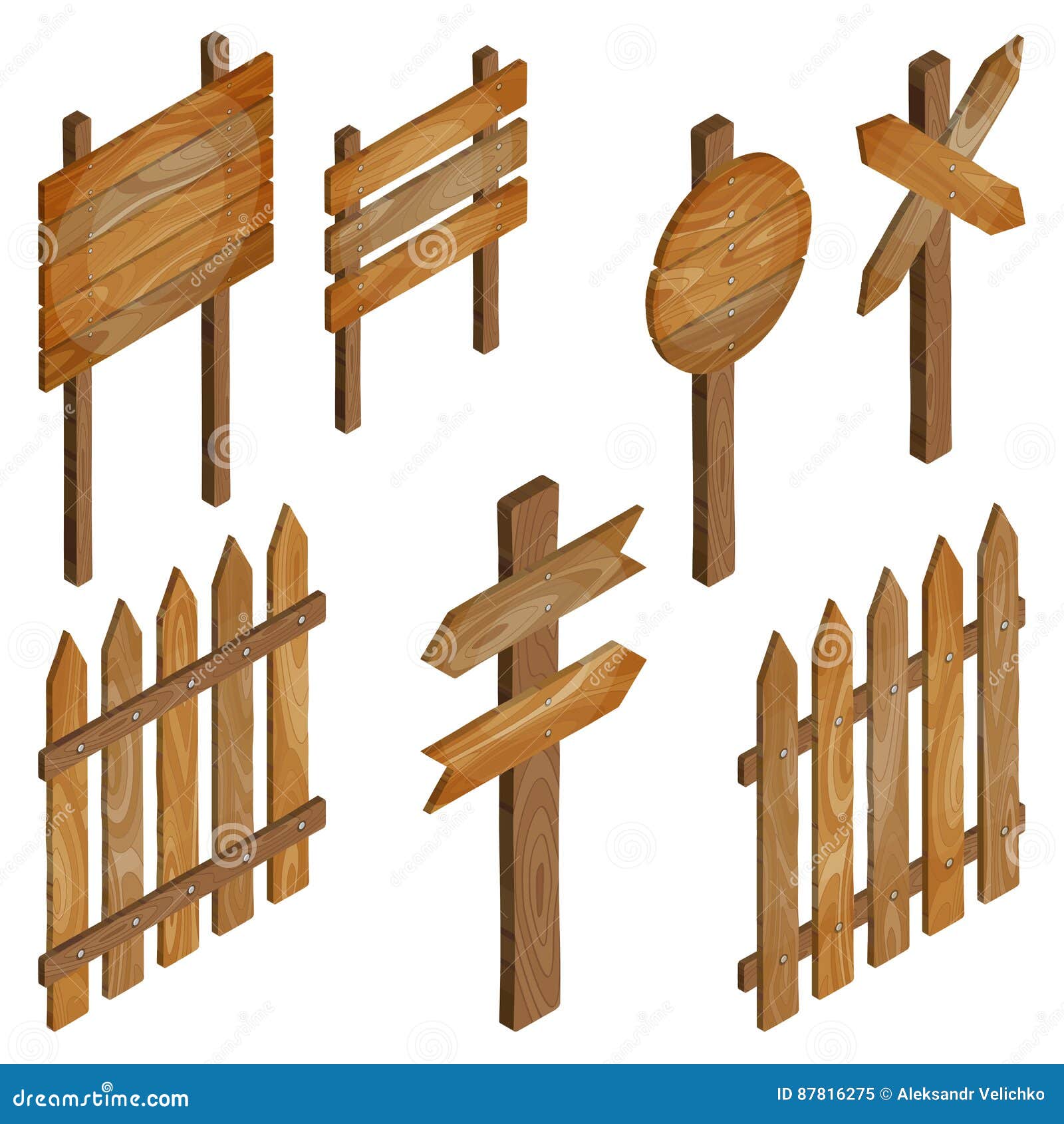 Cerca, Letreros De Madera, Muestra De La Flecha Ilustración del Vector ...