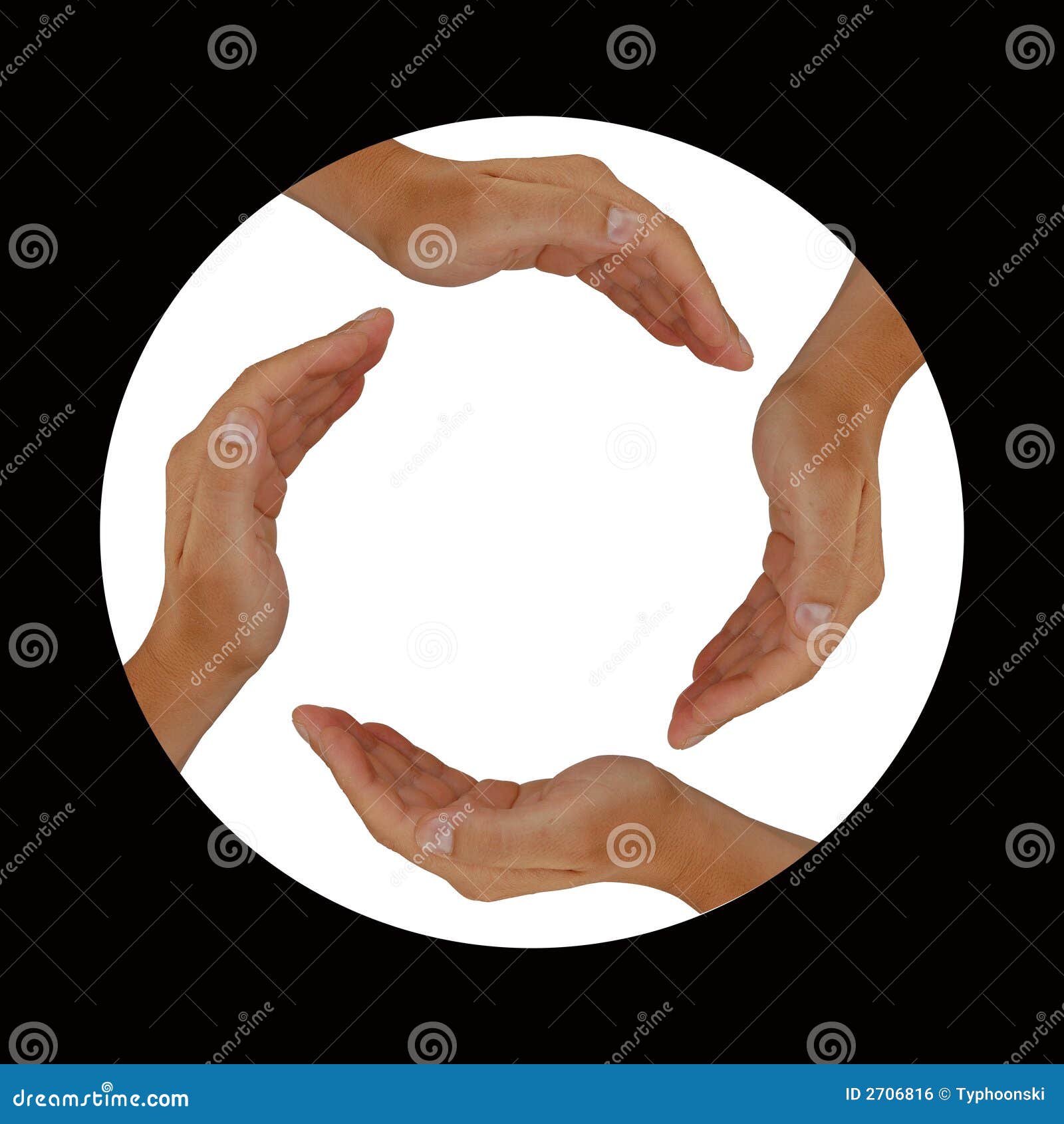 Cerchio delle mani fotografia stock. Immagine di tenuta - 2706816