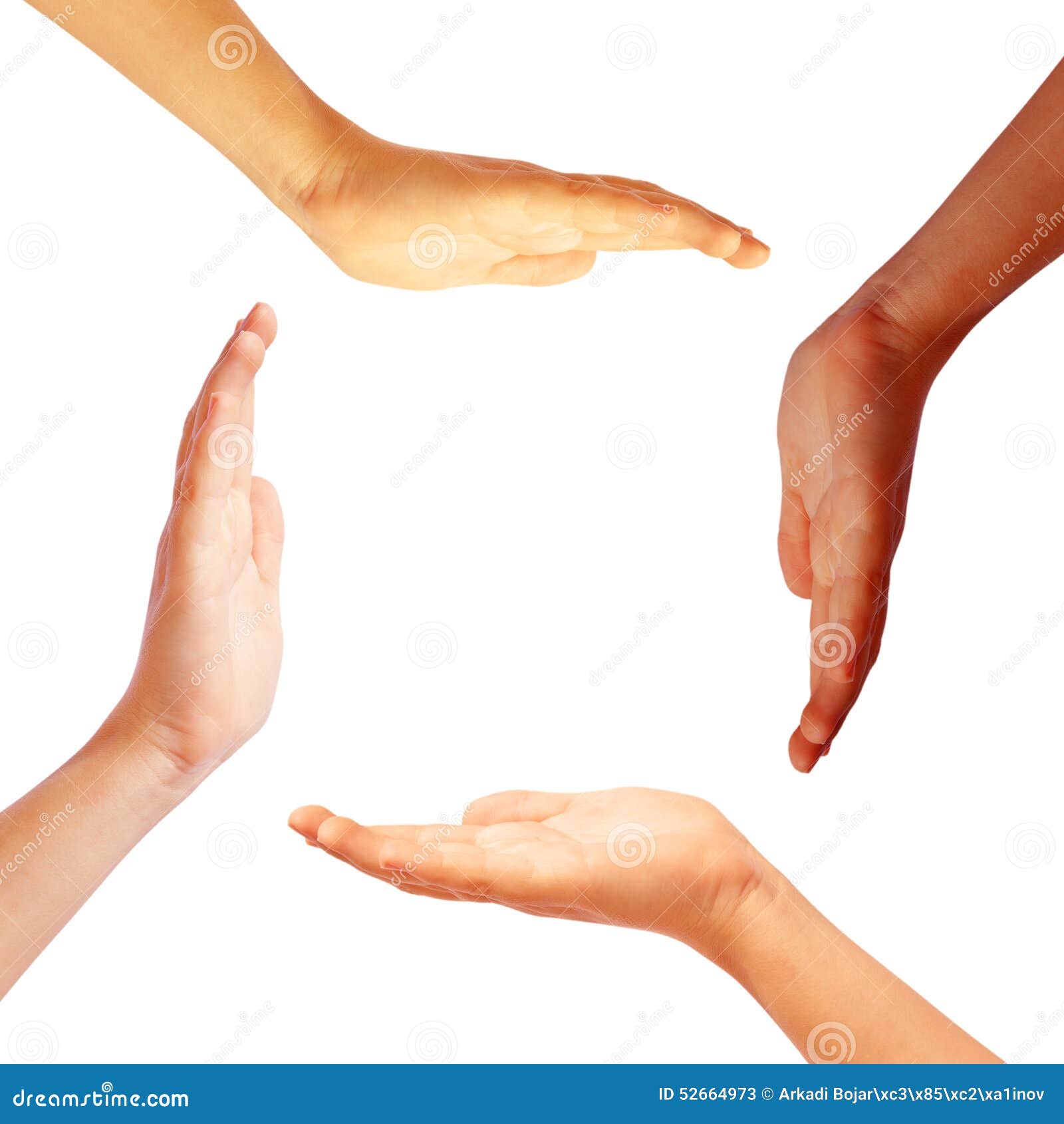 Cerchio delle mani immagine stock. Immagine di commercio - 52664973