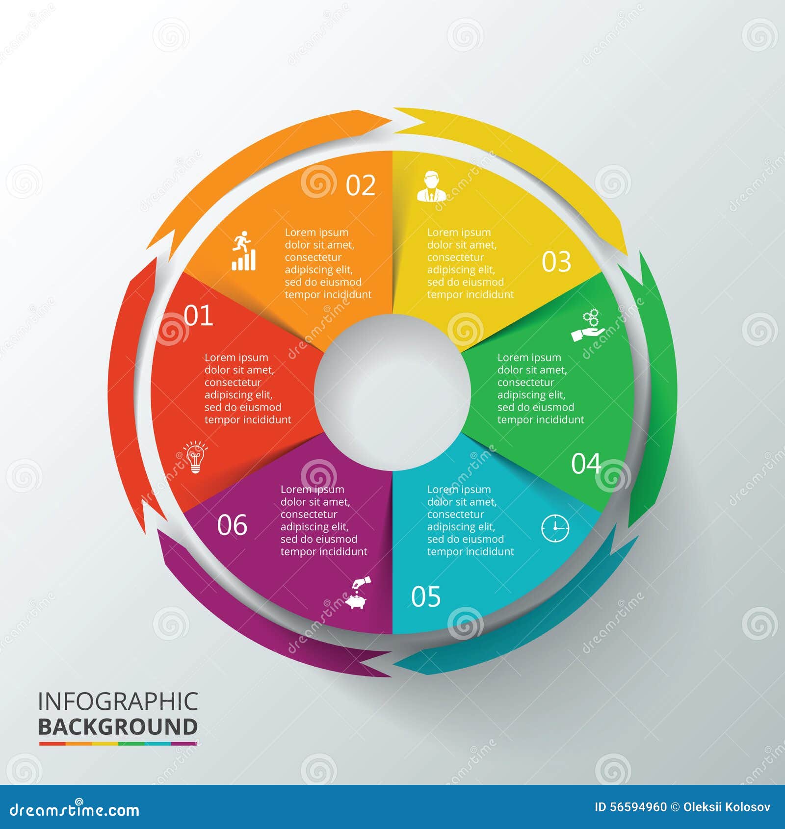 Cerchio Di Vettore Infographic Illustrazione Vettoriale - Illustrazione ...