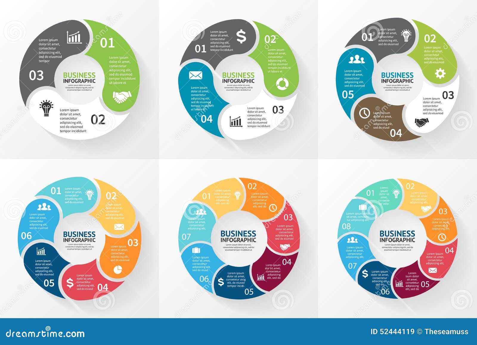 Cerchio Di Vettore Infographic Modello Per Il Ciclo Illustrazione ...