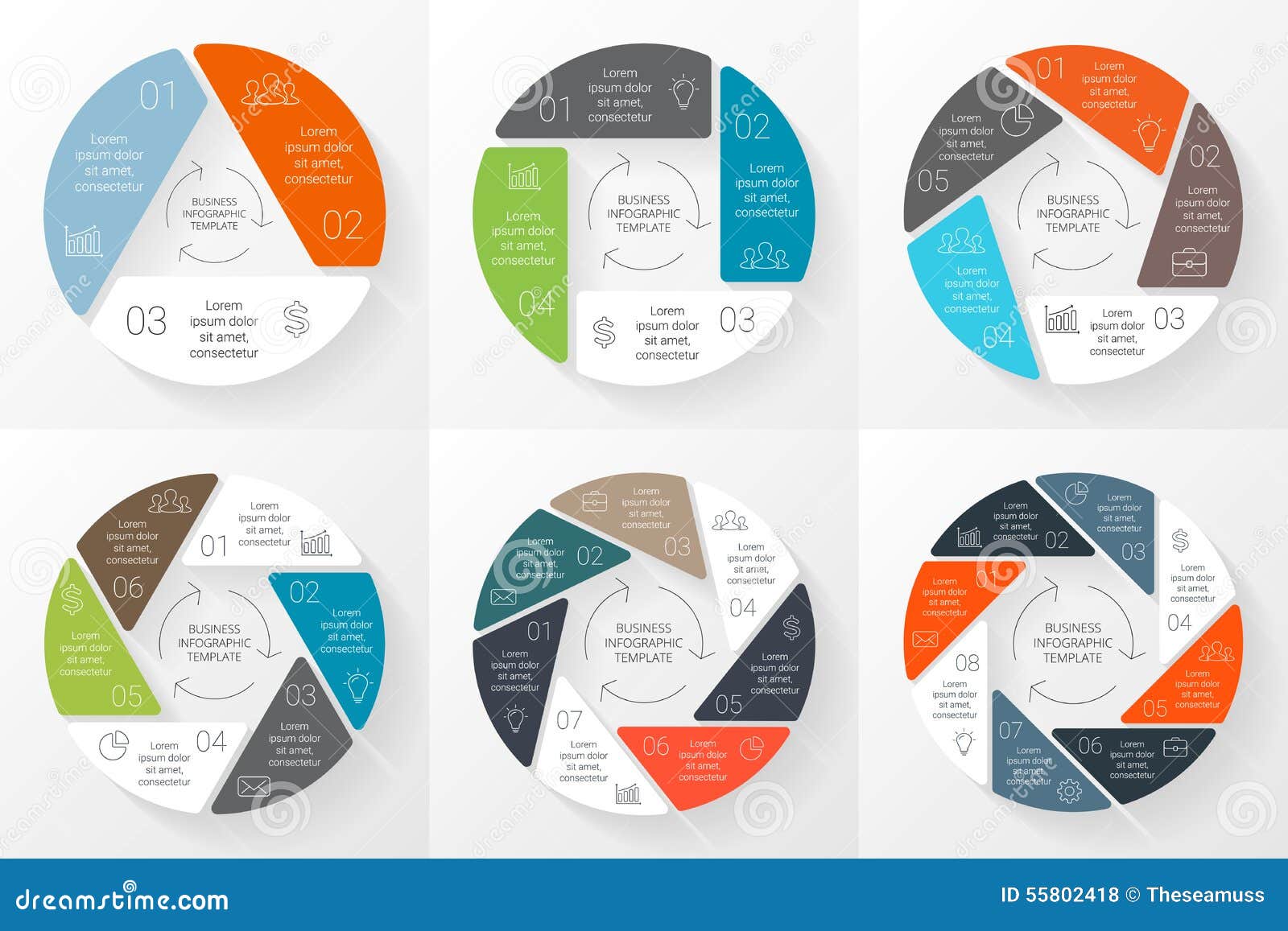Cerchio Di Vettore Infographic Modello Per Il Ciclo Illustrazione ...