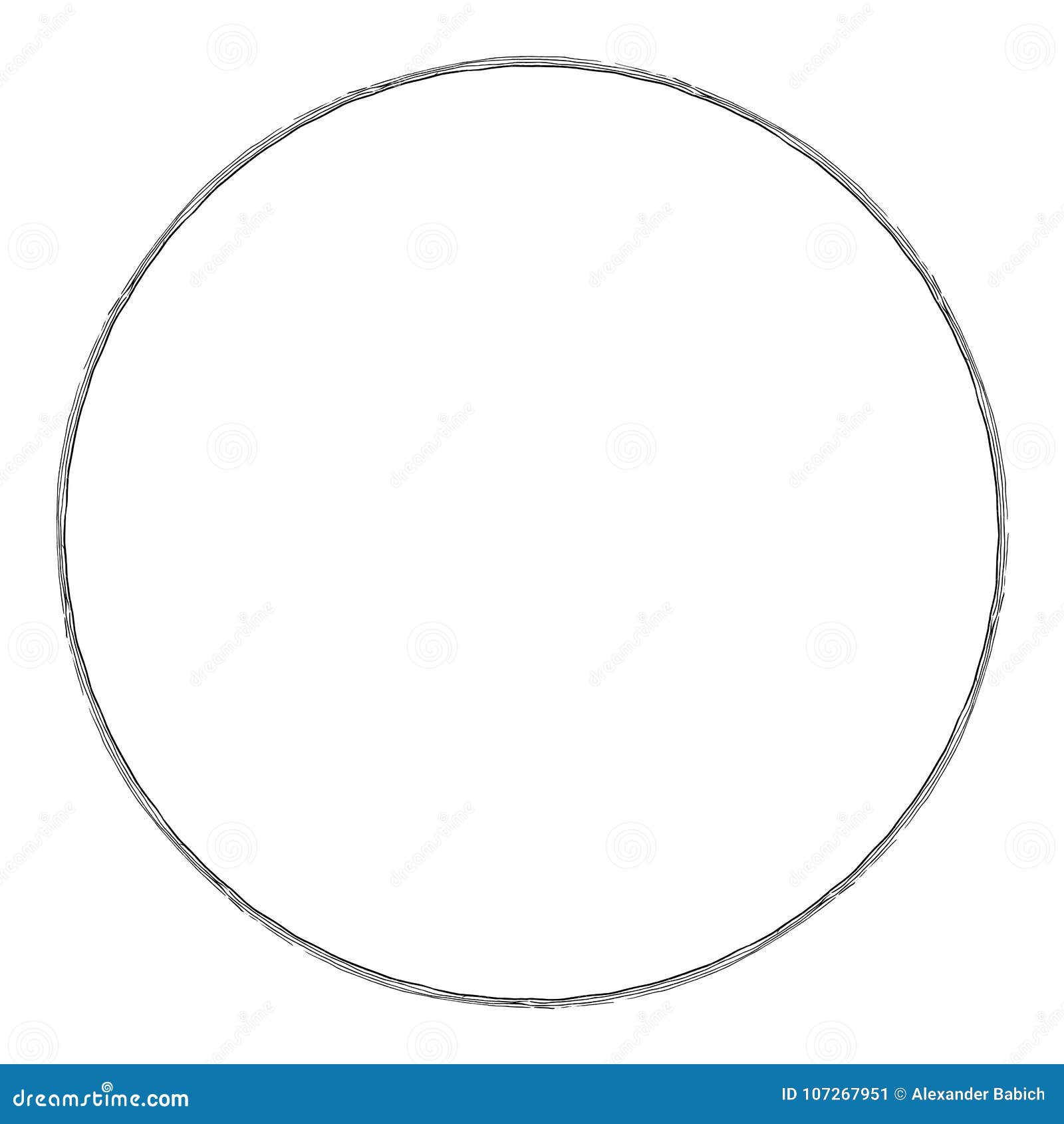 Cerchio disegnato a mano illustrazione vettoriale. Illustrazione di ...