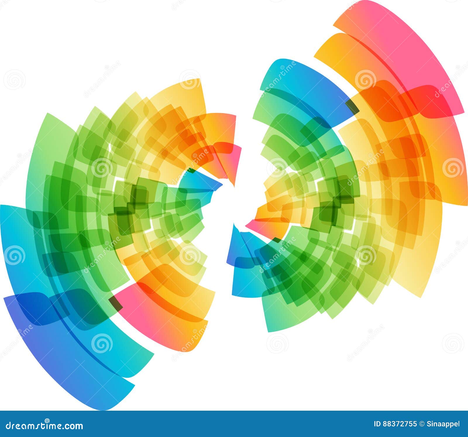Cerchio Geometrico Astratto Multicolore Illustrazione Vettoriale ...