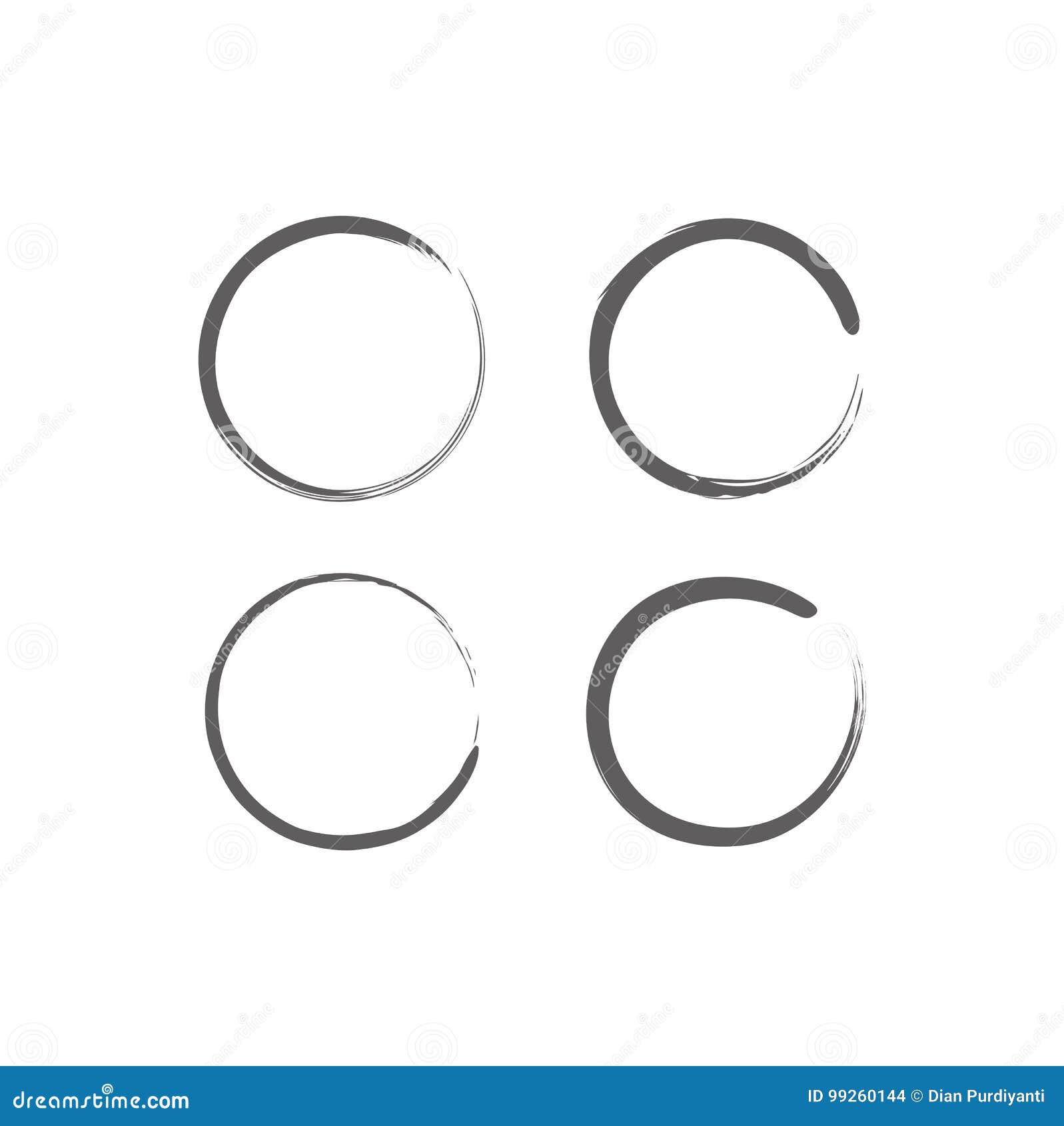 Cerchio Zen Set Vector Illustration Illustrazione Vettoriale ...