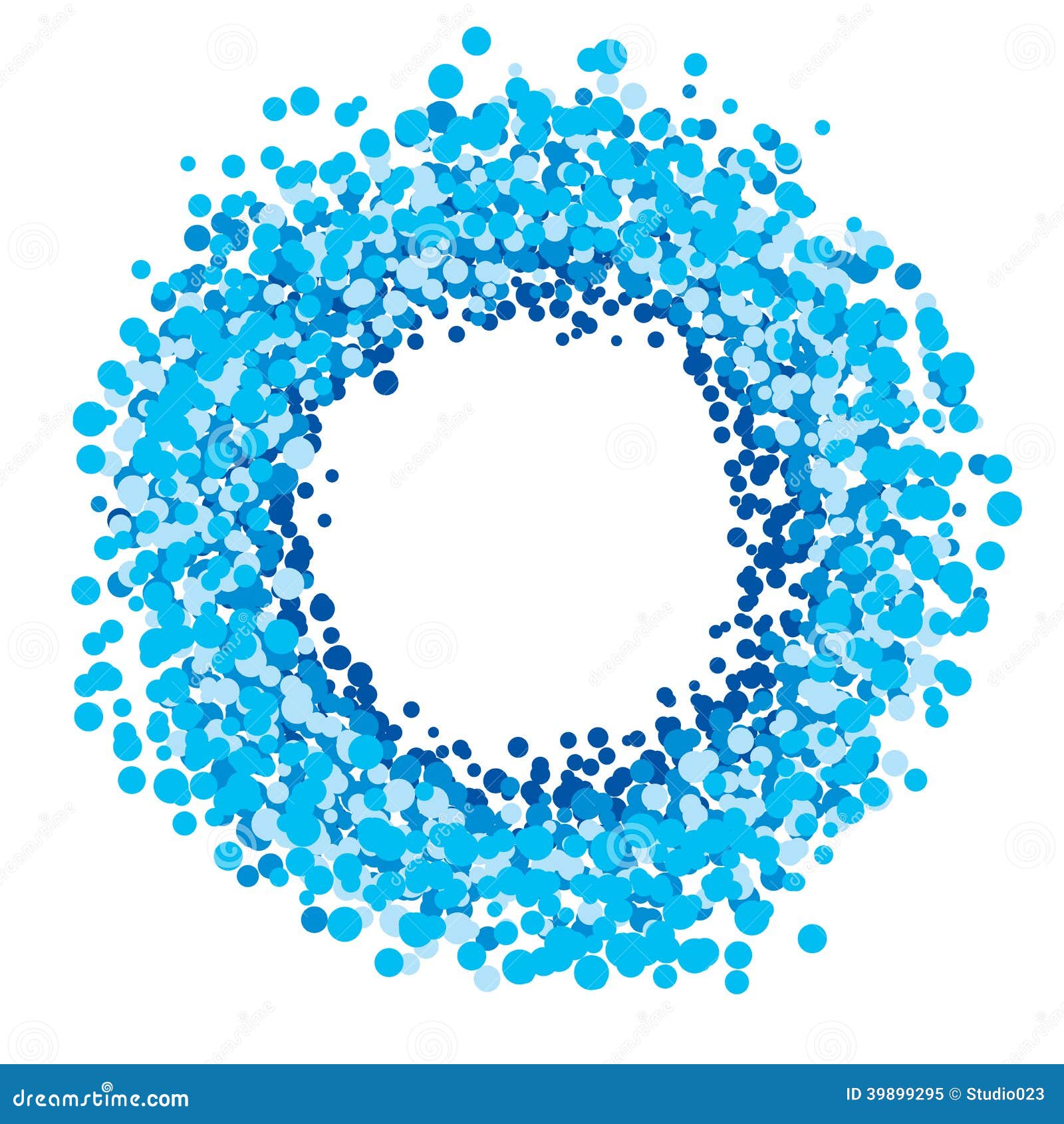 Cercle bleu des points illustration de vecteur. Illustration du forme ...