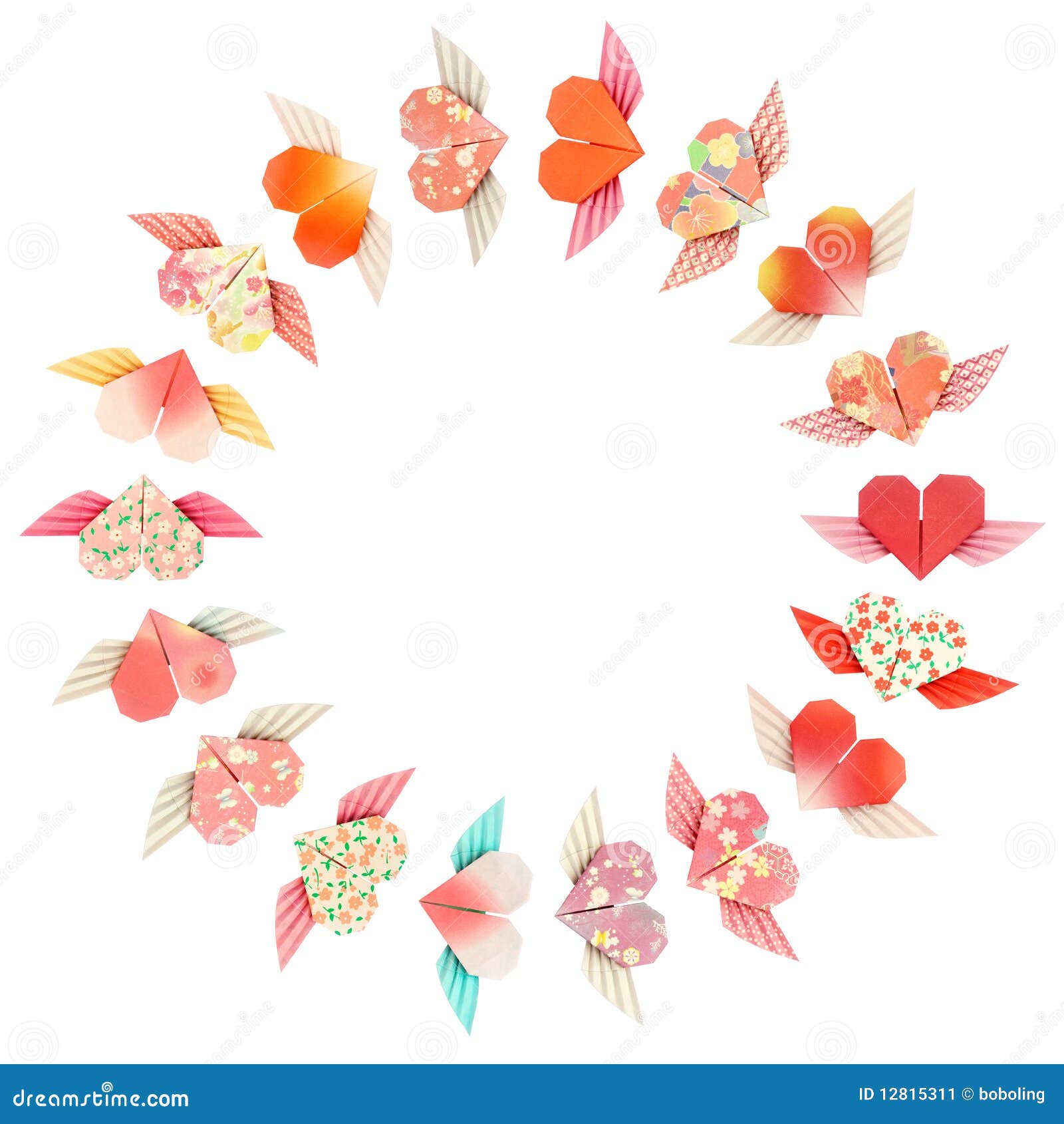 Cercle d'Envoler-coeurs illustration stock. Illustration of ailes ...