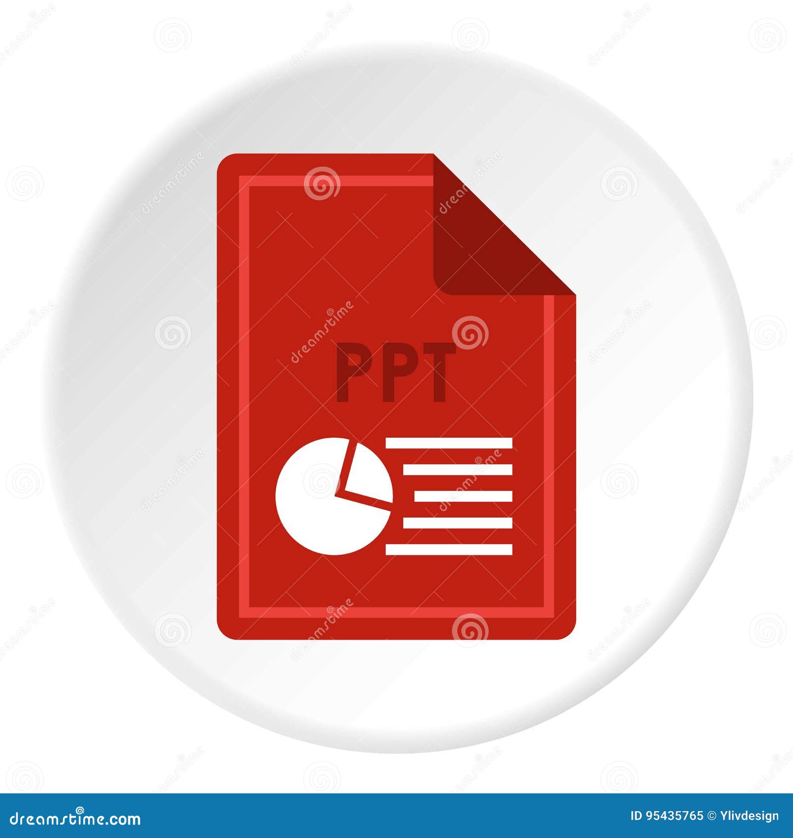 Cercle D'icône Du Dossier PPT Illustration de Vecteur - Illustration du ...