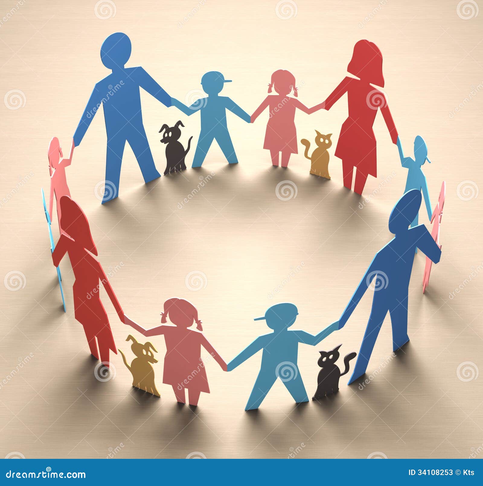 Cercle de famille illustration stock. Illustration du cercle - 34108253