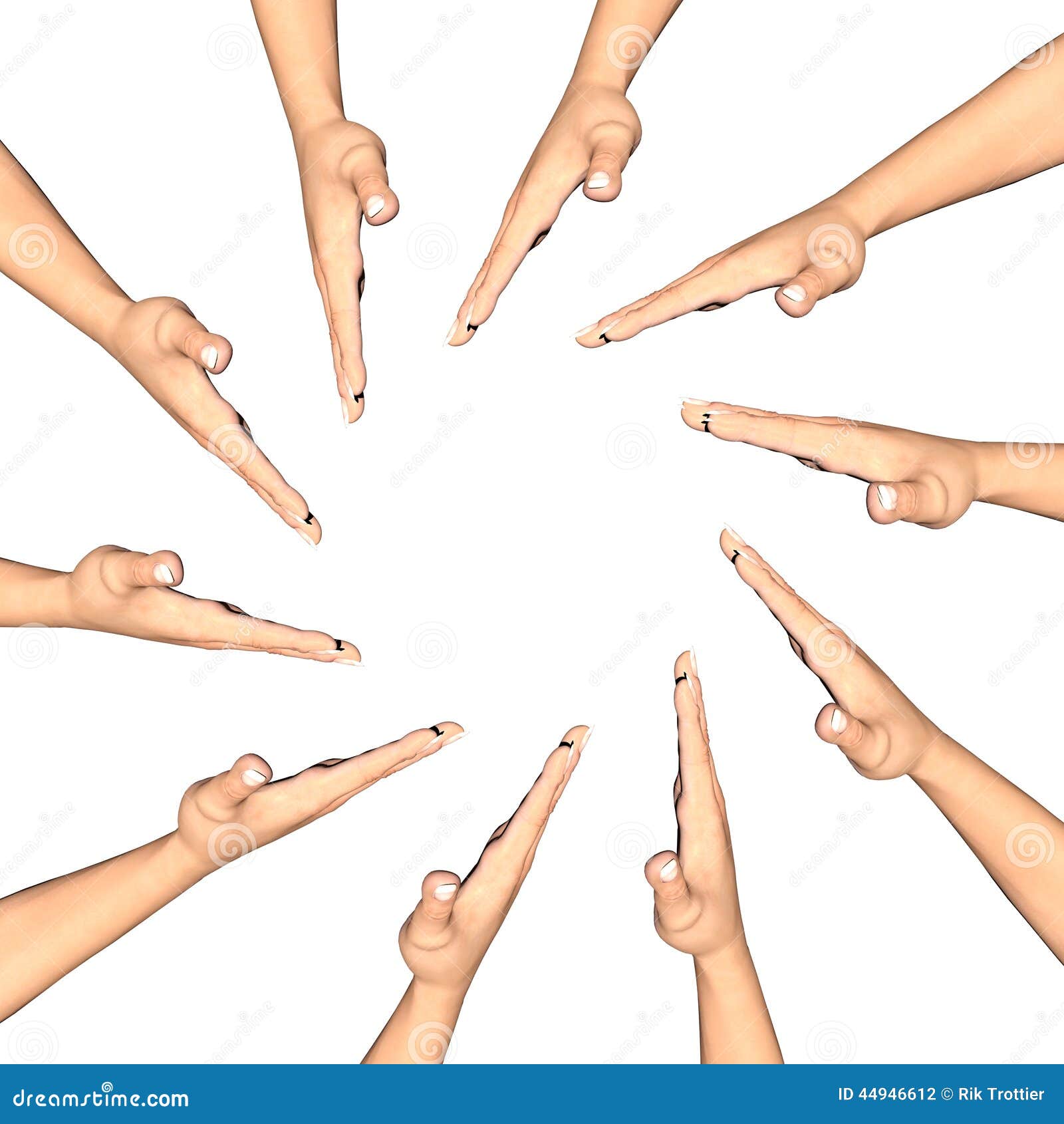 Cercle des mains illustration stock. Illustration du down - 44946612