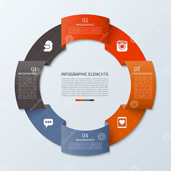 Cercle Moderne D'infographics Image stock éditorial - Illustration du ...