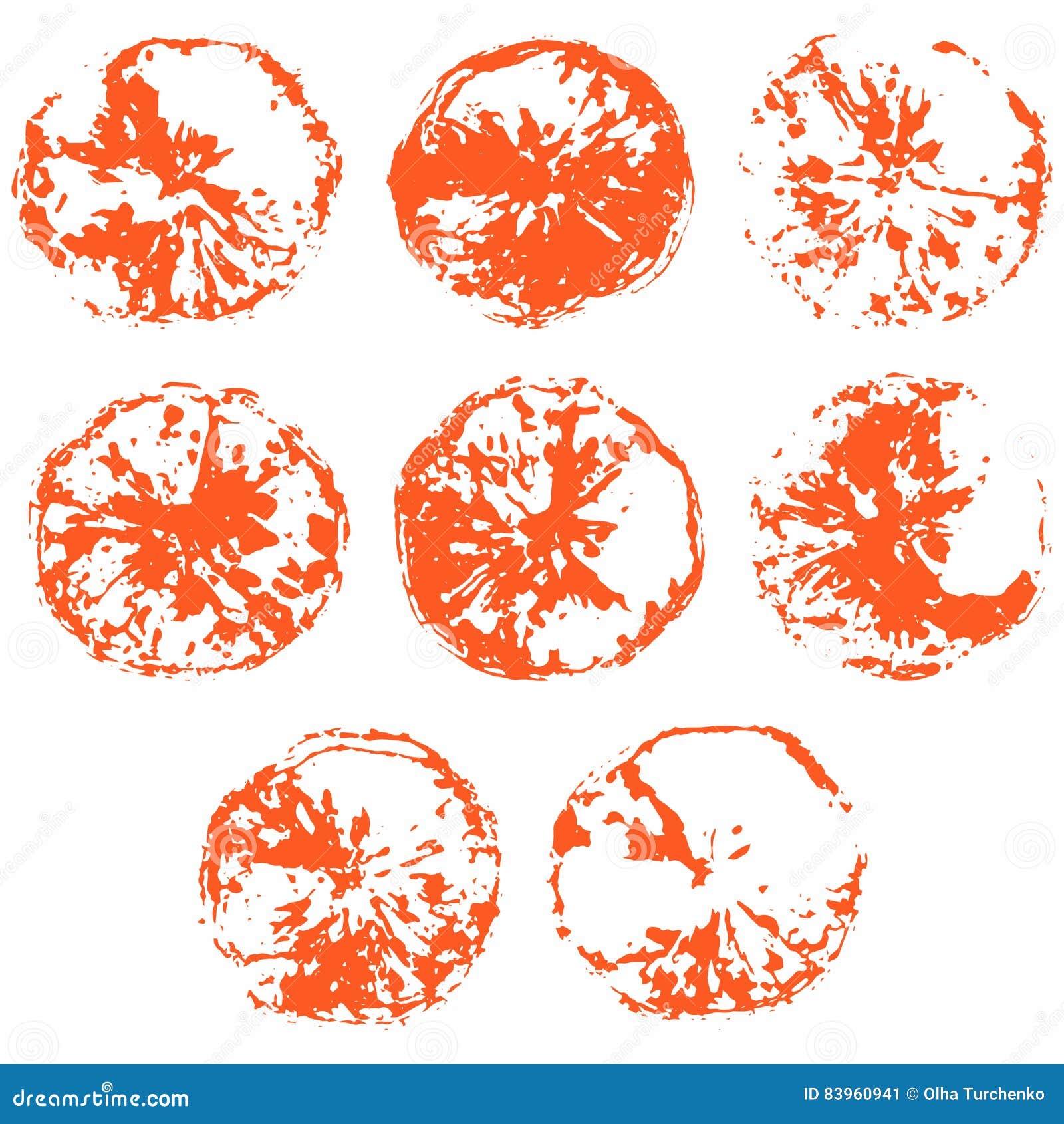 Cercle orange grunge illustration de vecteur. Illustration du ...