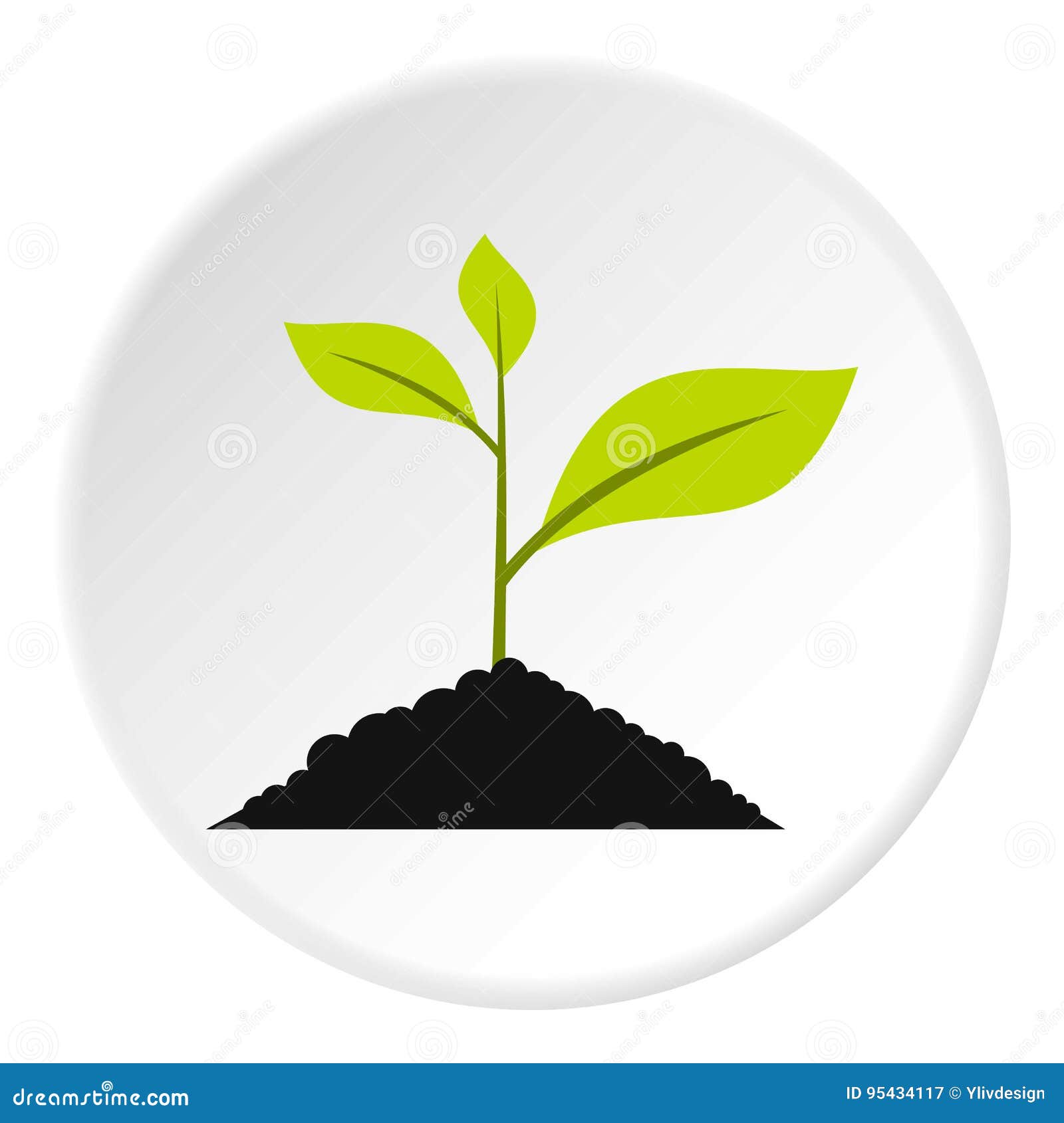 Cercle Vert D'icône De Pousse Illustration de Vecteur - Illustration du ...