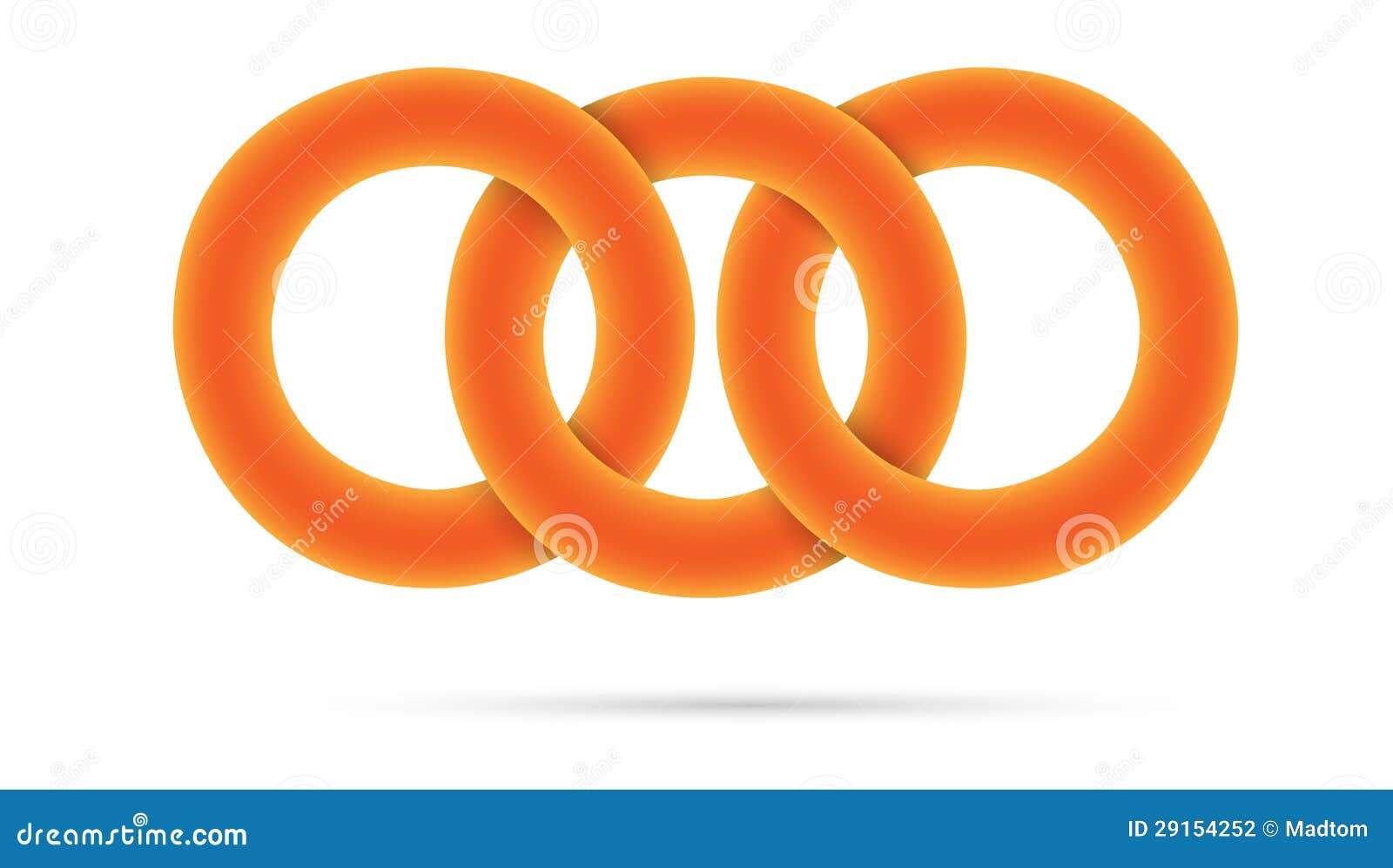 Cercles de l'orange 3D illustration de vecteur. Illustration du lumière ...