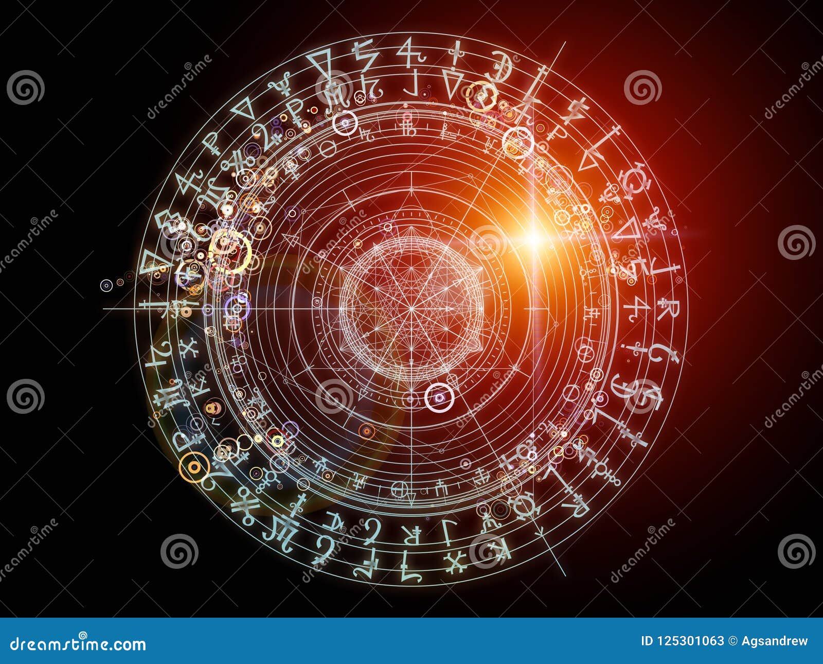 Cercles occultes illustration stock. Illustration du conception - 125301063